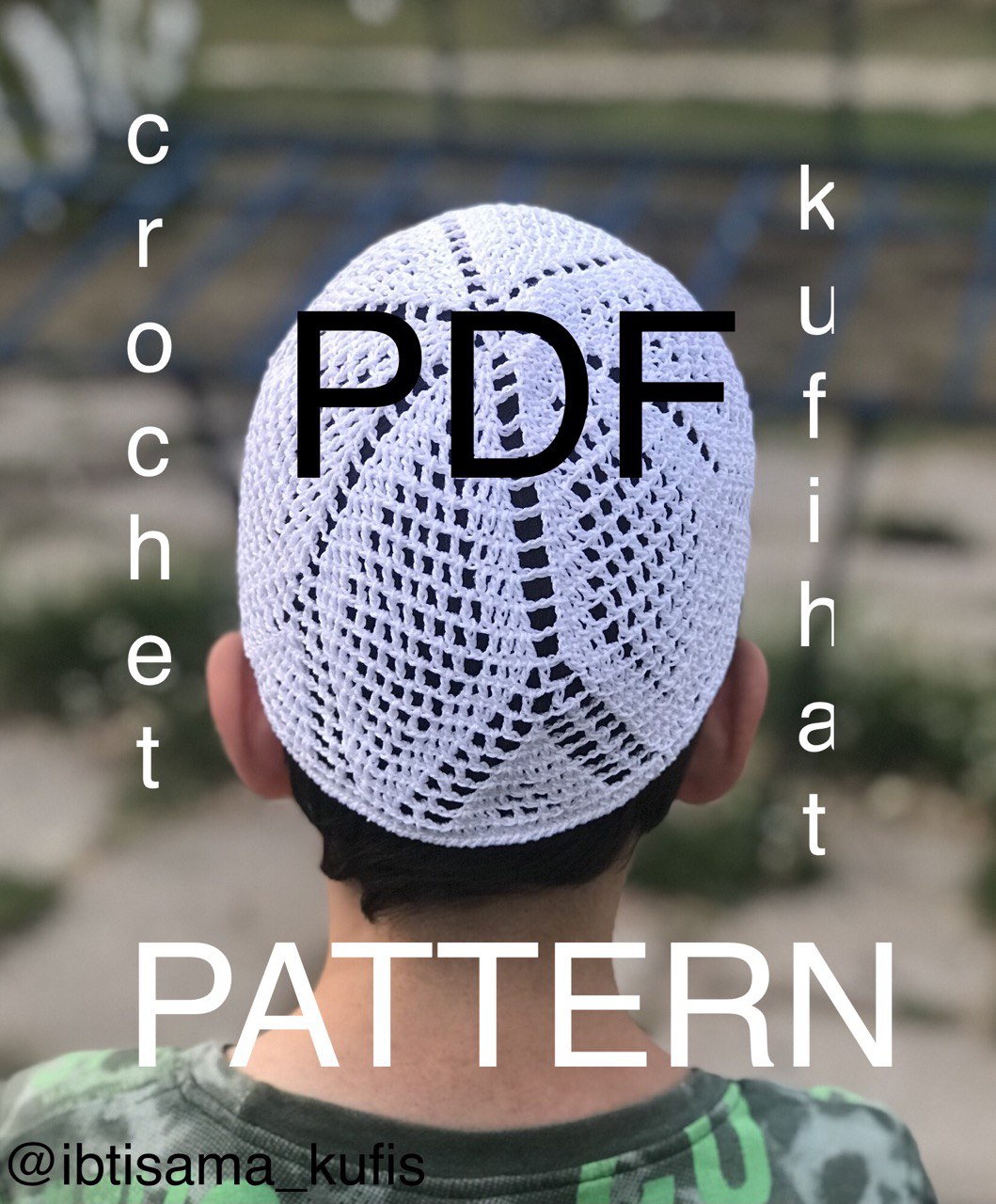 Crochet kufi hat men PDF digital pattern - Inspire Uplift