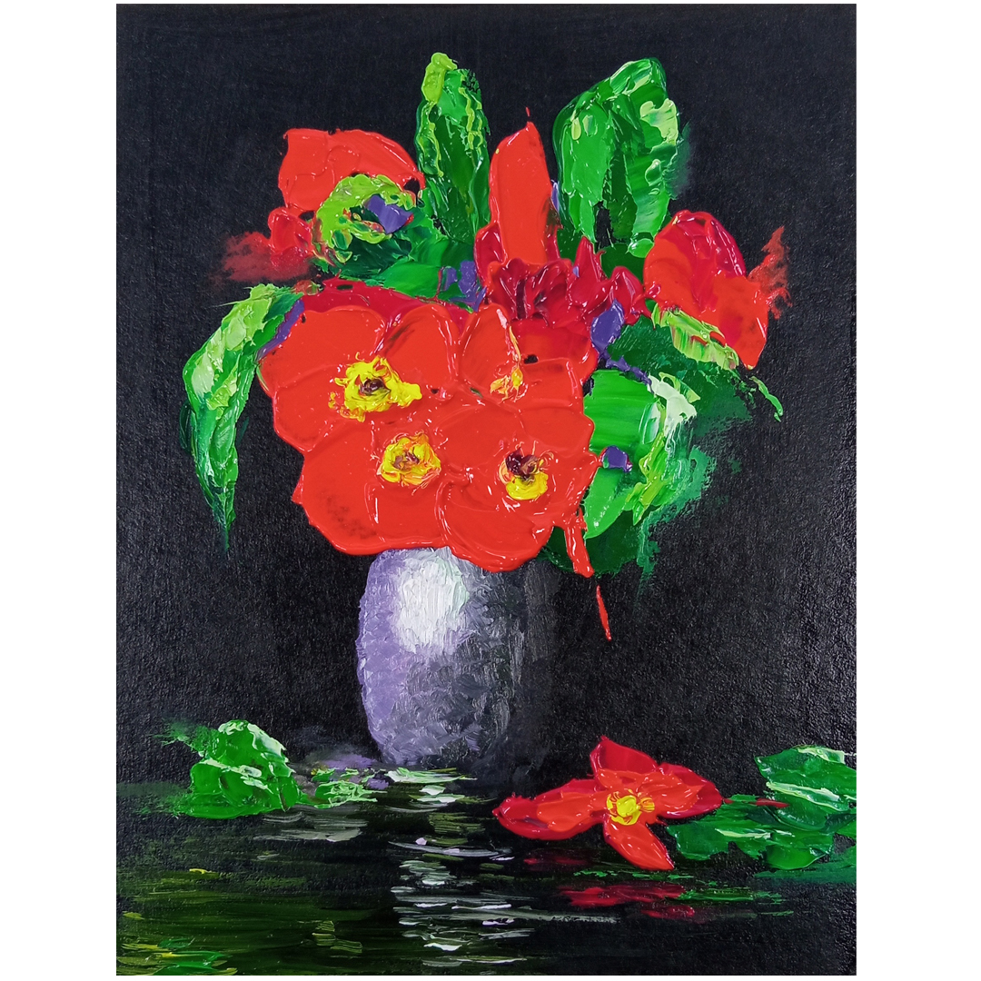 Primroses Painting Impasto Oil Small Painting Original Paint | Inspire ...