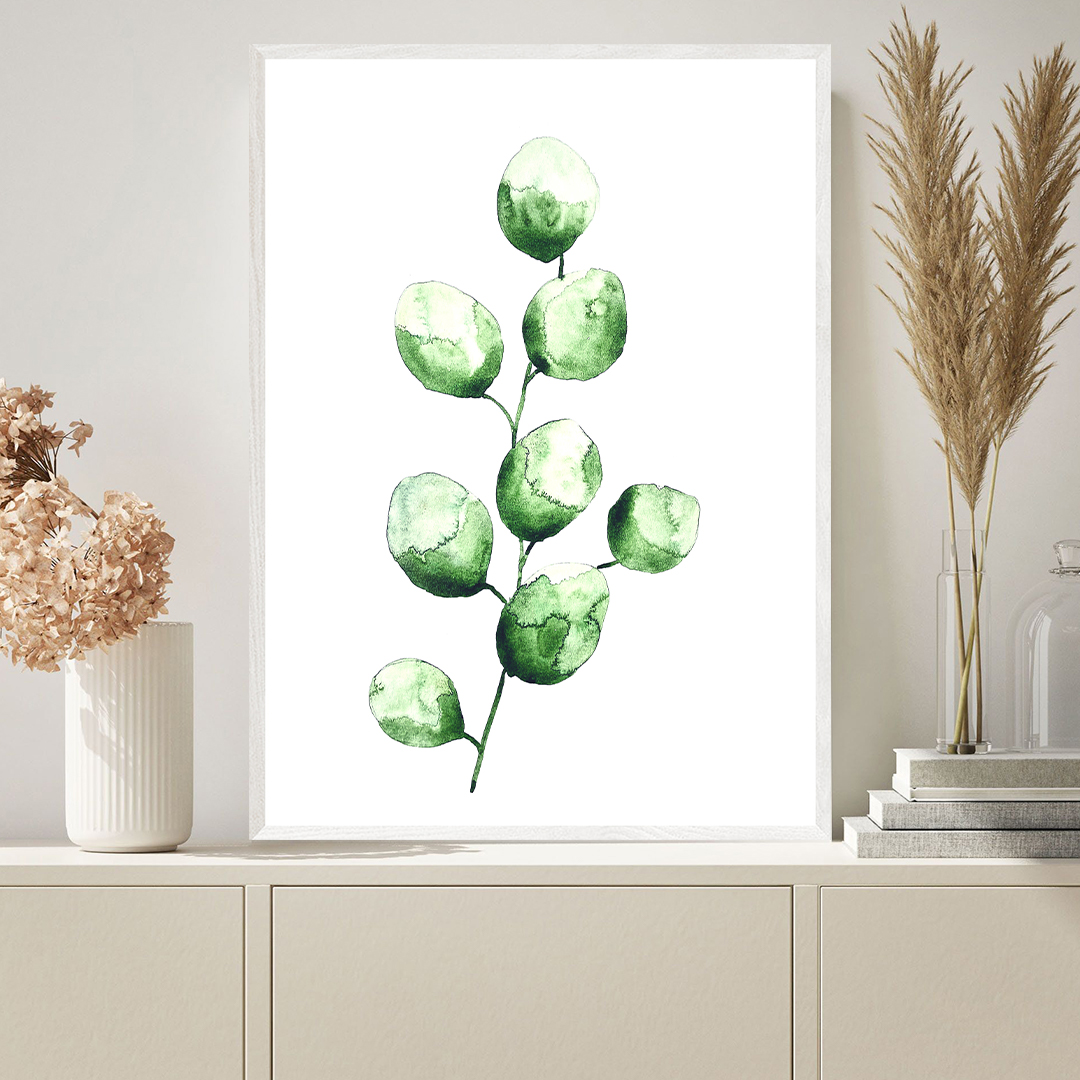 Watercolor Leaf Print, Watercolor painting printable, Green - Inspire ...
