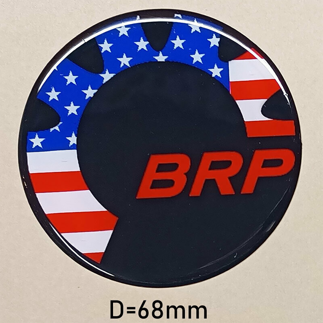 BOMBARDIER BRP 3D dome EMBLEM DECAL STICKER USA - Inspire Uplift