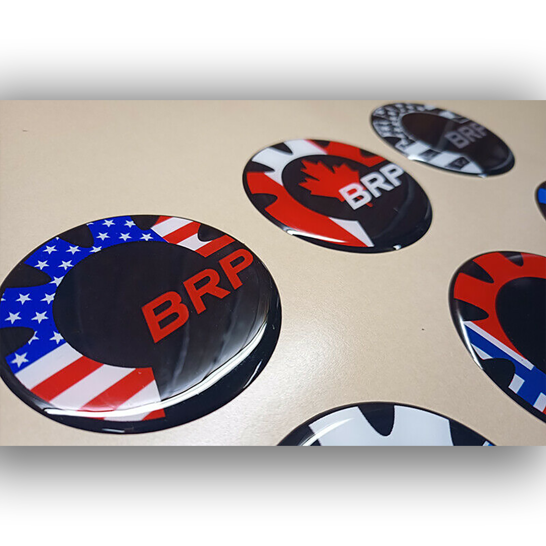 BOMBARDIER BRP 3D dome EMBLEM DECAL STICKER USA | Inspire Uplift
