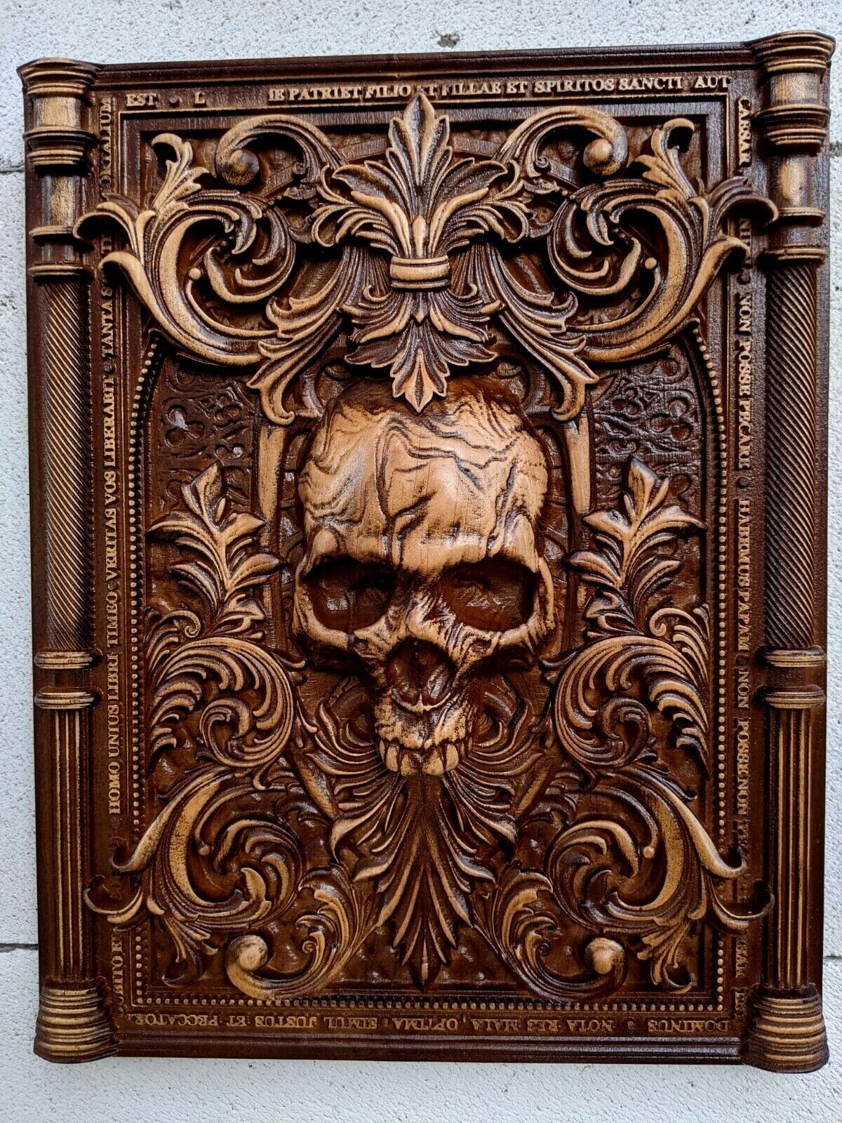 Skull wall decor Gothic wooden panel Gift for friends, Witch - Inspire ...