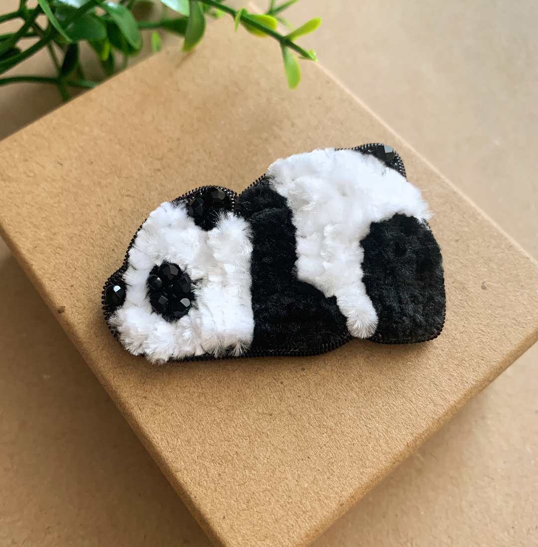Cute Panda Brooch, Beaded Panda Brooch, Panda Pin, Panda Jew - Inspire ...