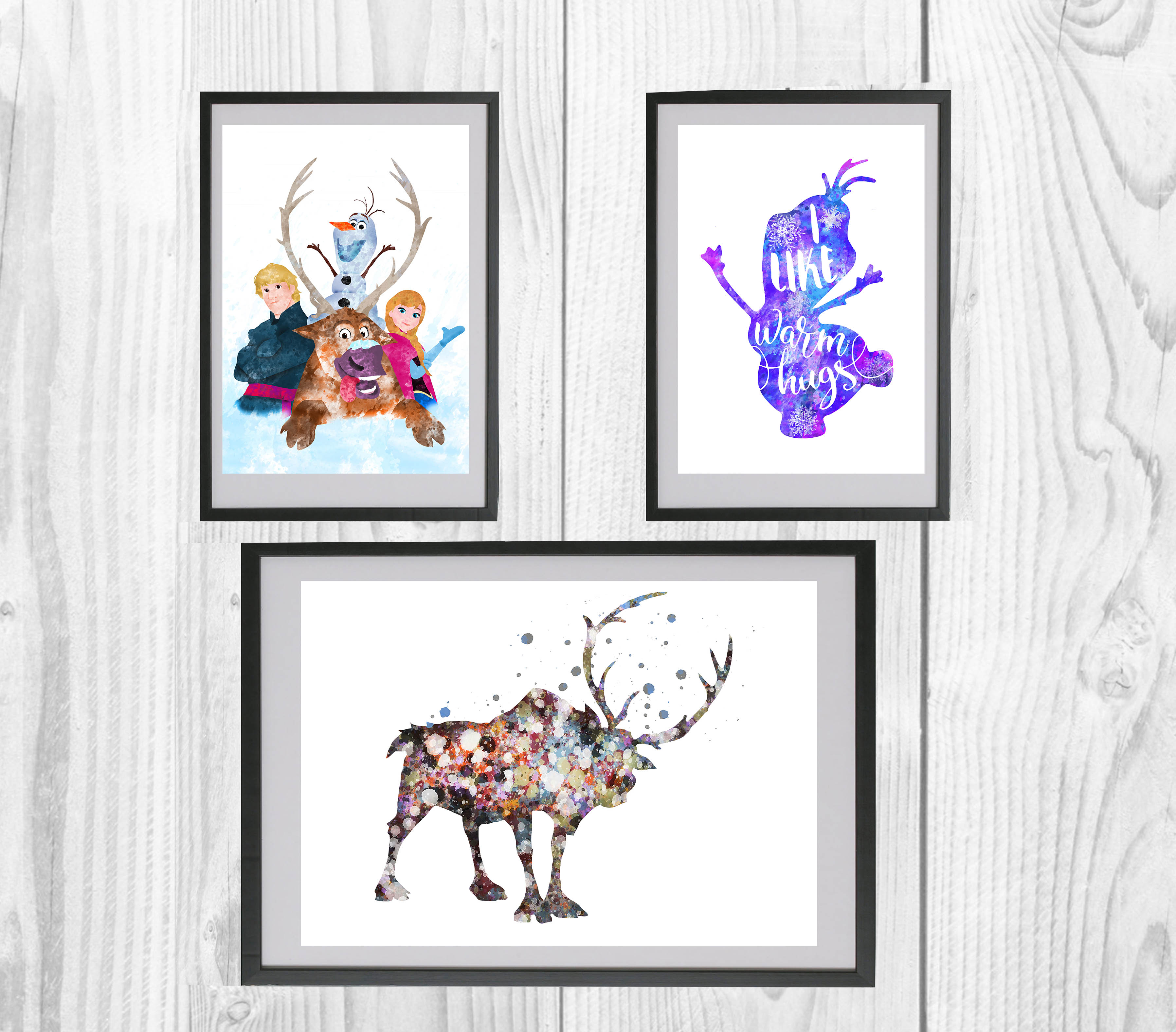 Frozen Disney Set Art Print Digital Files decor nursery room | Inspire ...