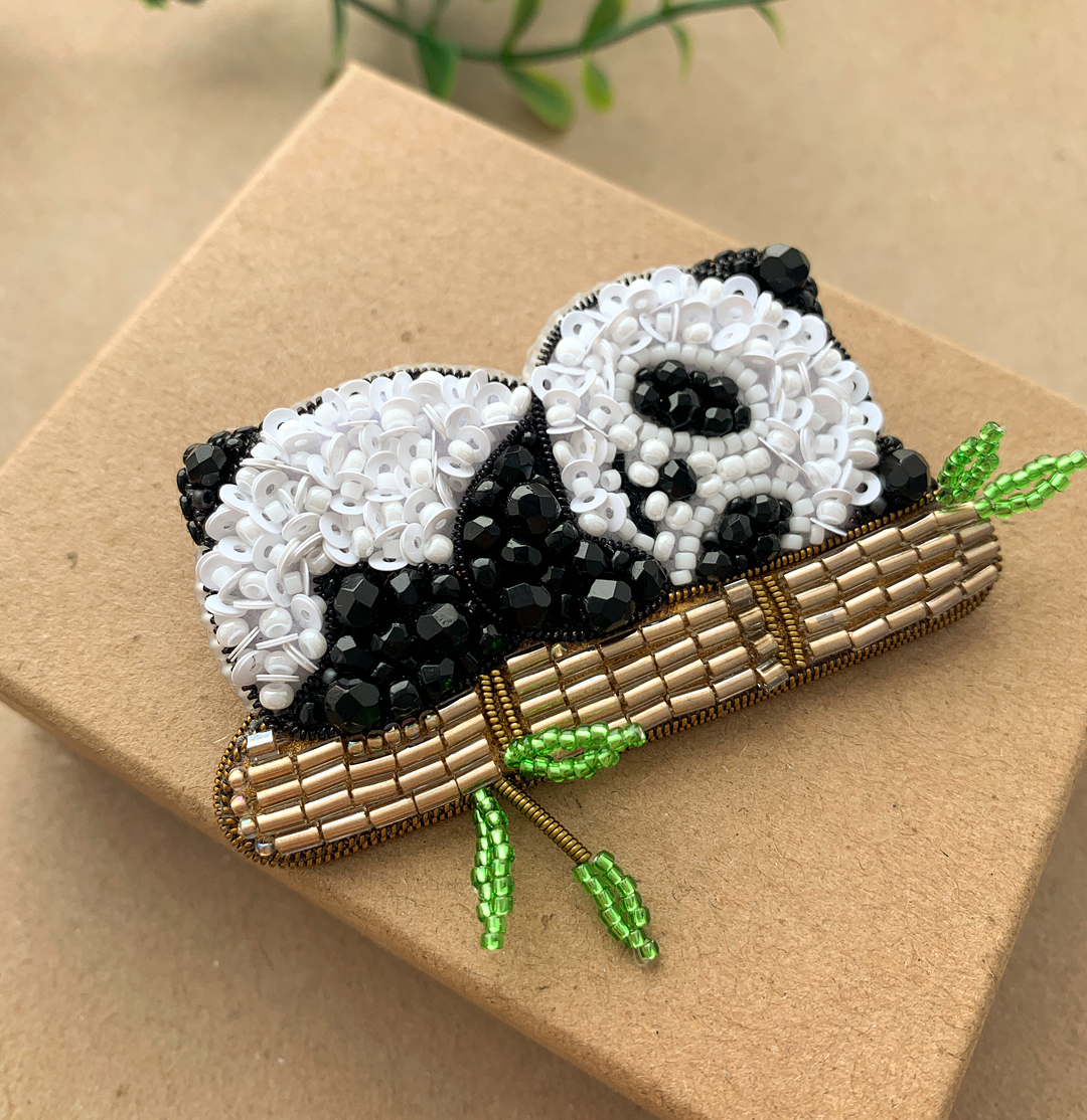 Cute Panda Brooch, Beaded Panda Brooch, Panda Pin, Panda Jew - Inspire ...