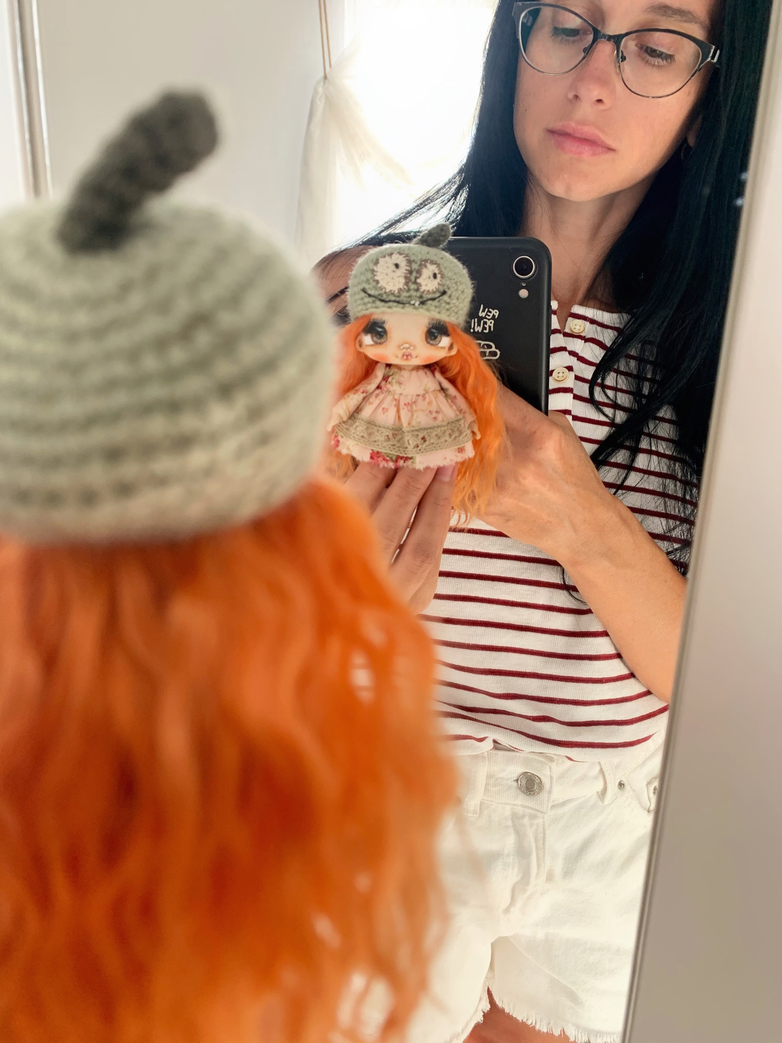 Miniature rag doll available with classic linen dress and cr - Inspire ...