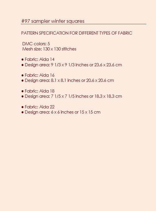 Square Cross Stitch Pattern. Patchwork Embroidery. Sampler M - Inspire ...