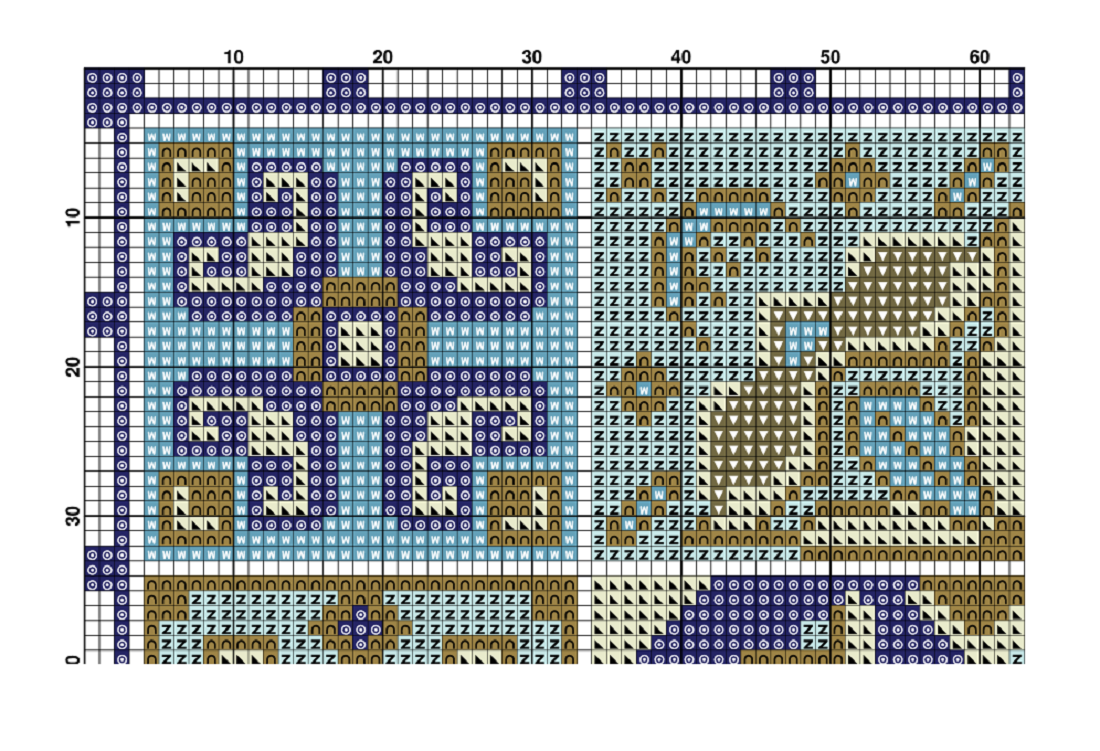 Sampler Squares Cross stitch Pattern Mosaic Embroidery Digit - Inspire ...