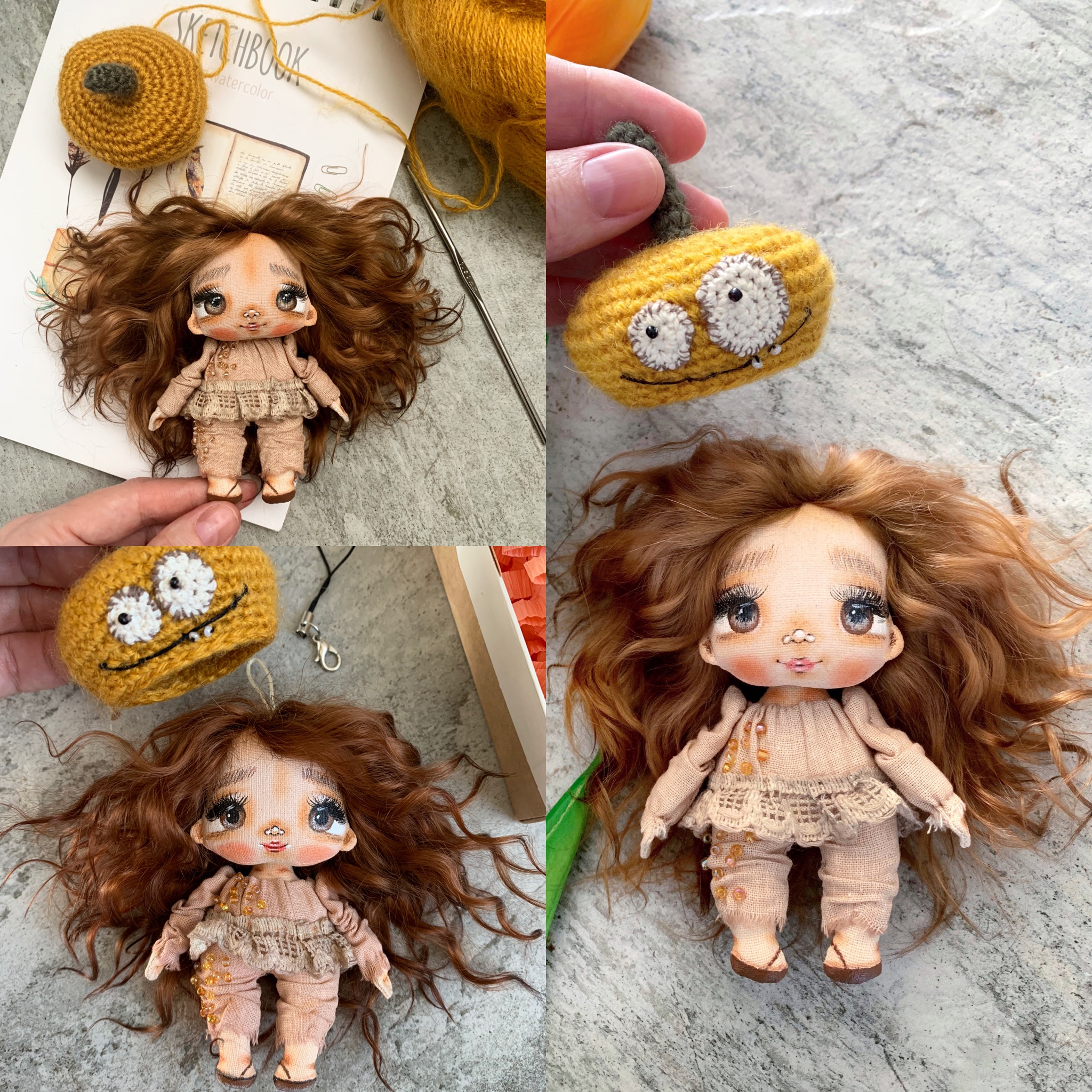 Halloween doll Collectible fabric doll Talisman doll Cute sm - Inspire ...