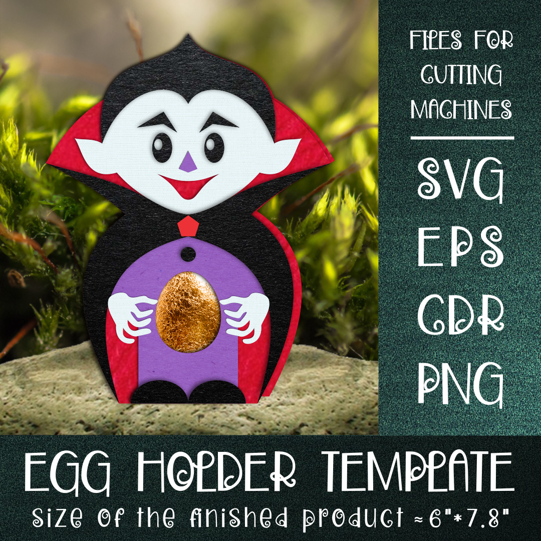 Little Vampire | Halloween Egg Holder Template | Inspire Uplift