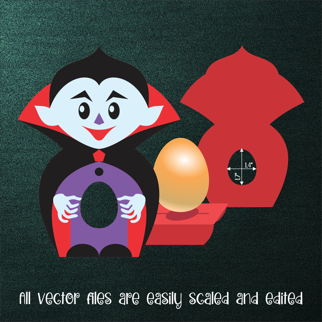 Little Vampire | Halloween Egg Holder Template - Inspire Uplift