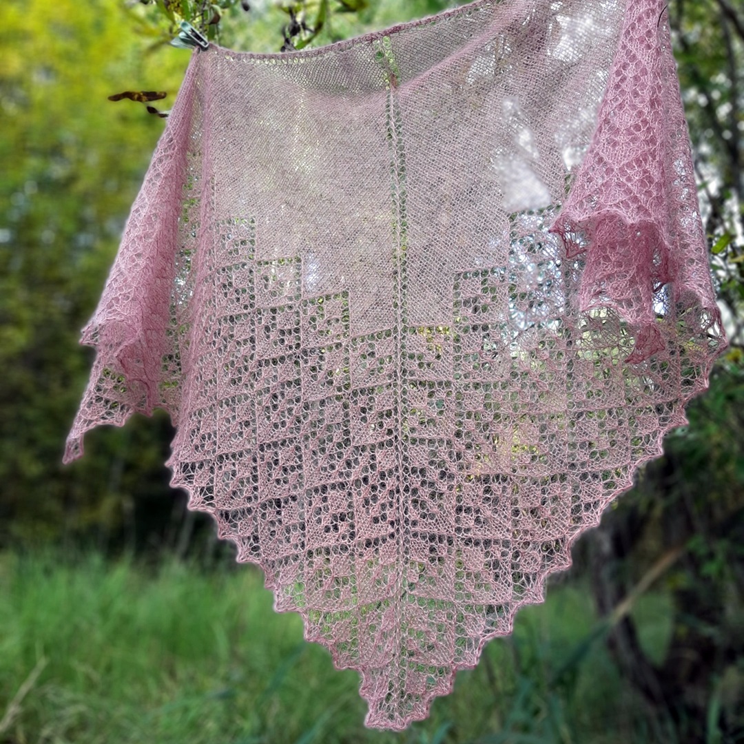 Lace Triangular Shawl Easy Knitting Pattern for Beginners - Inspire Uplift