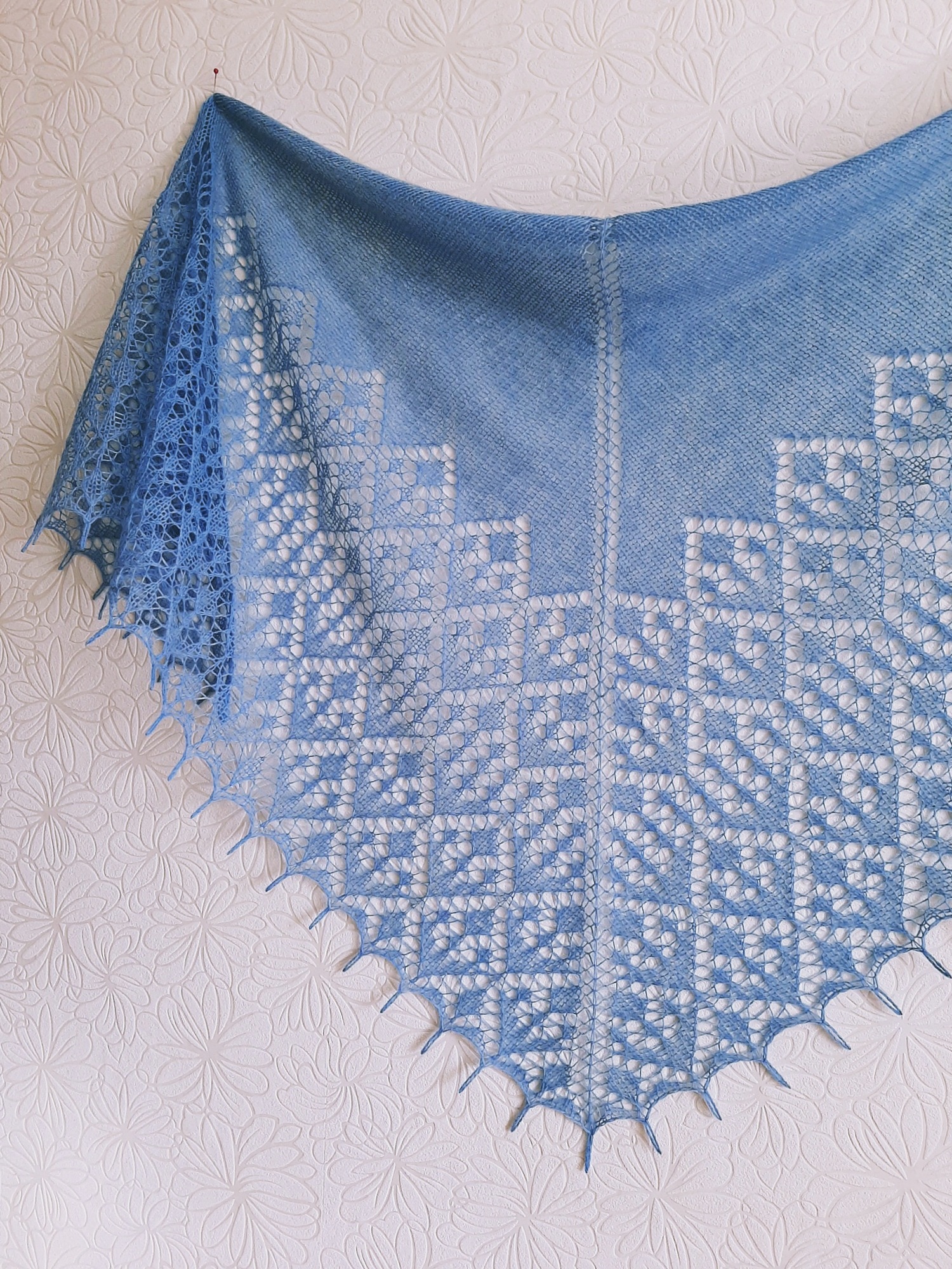 Lace Triangular Shawl Easy Knitting Pattern for Beginners - Inspire Uplift