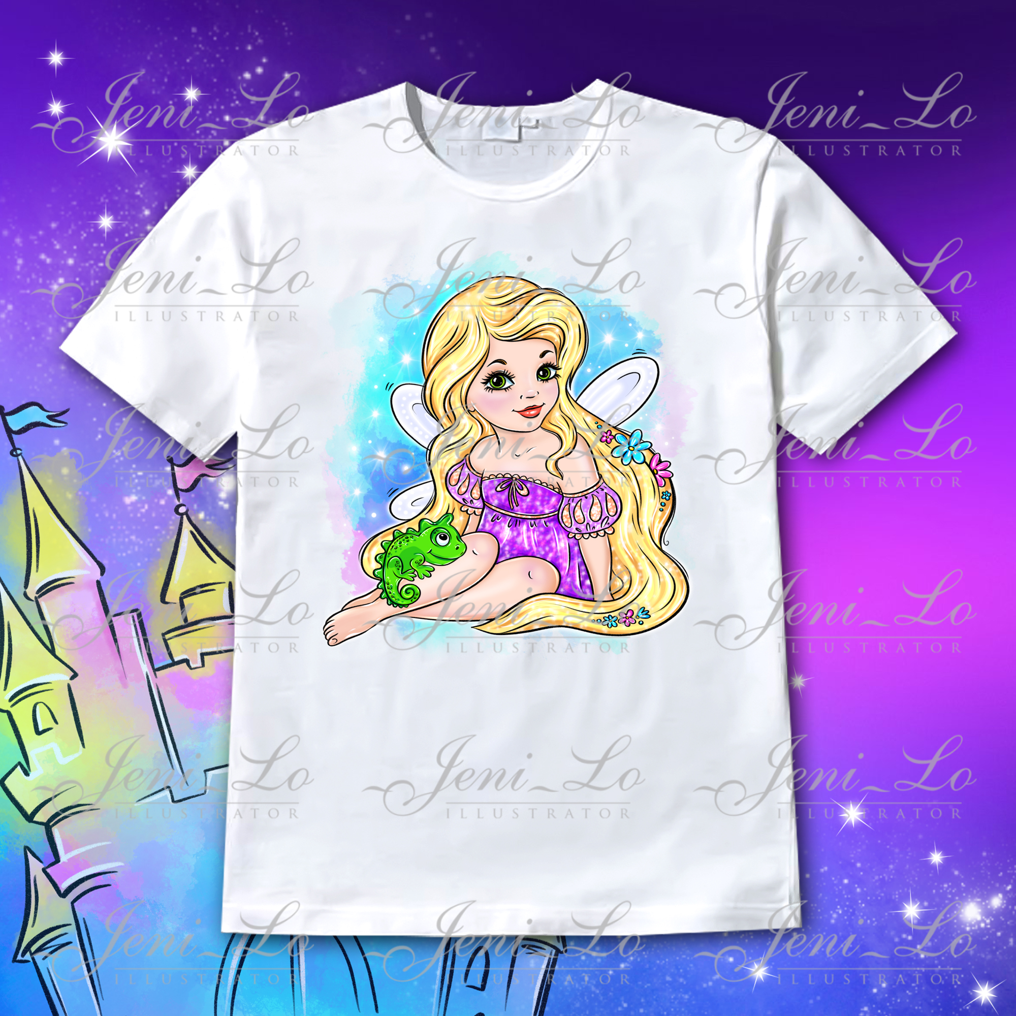 Baby Fairy Long hair 2 PNG files Little Princess Clipart Sub - Inspire ...