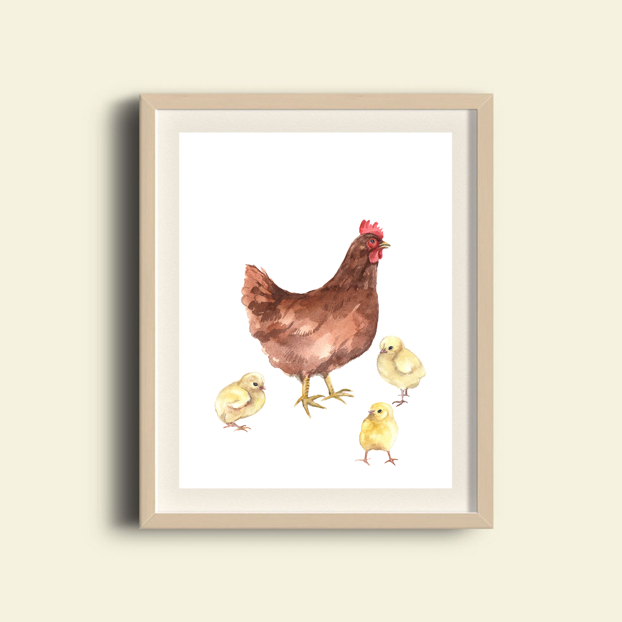 Watercolor Clipart. Farm Clipart. Chickens Clipart. Hand dra - Inspire ...