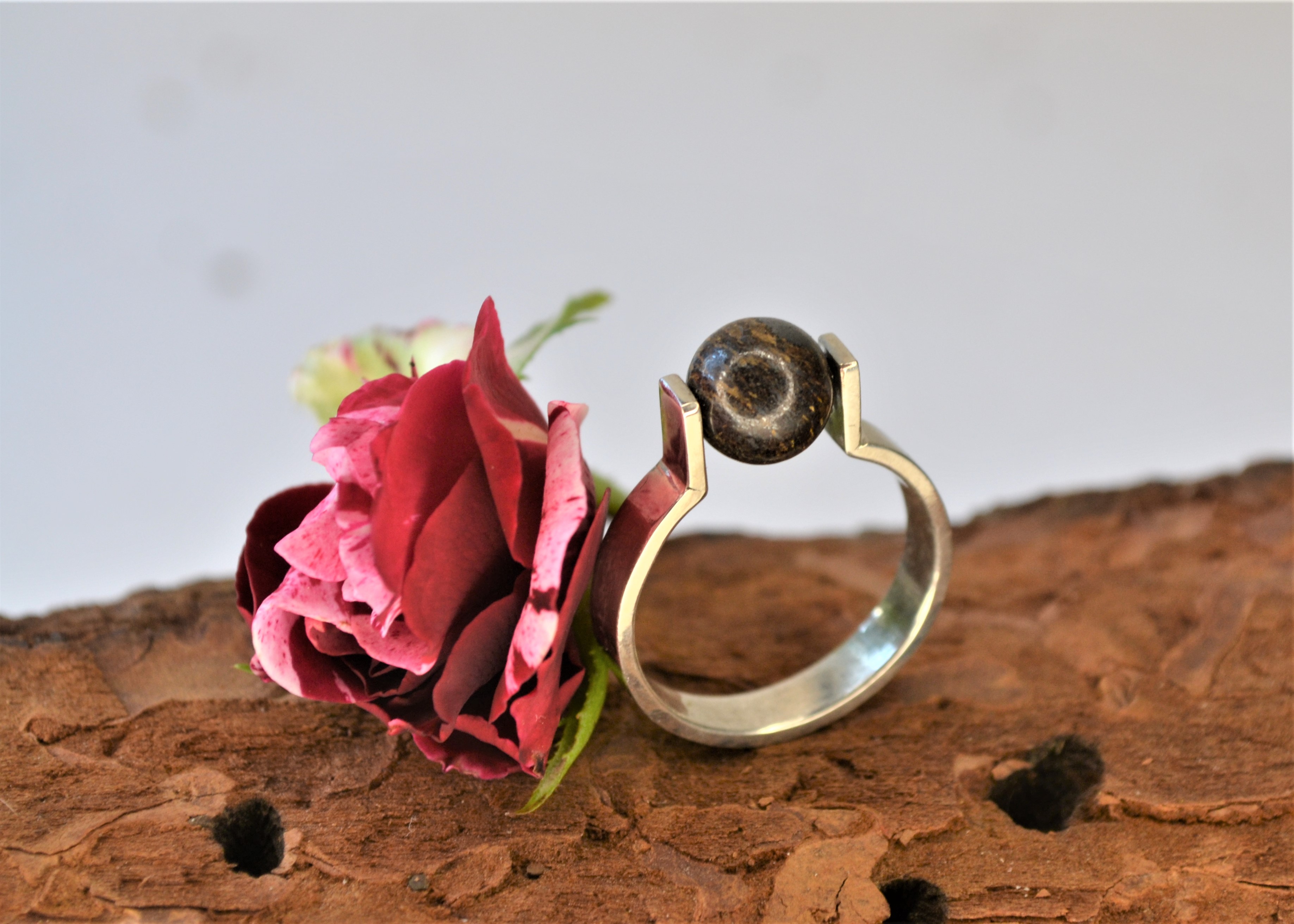 Silver ring with bronzite - Inspire Uplift