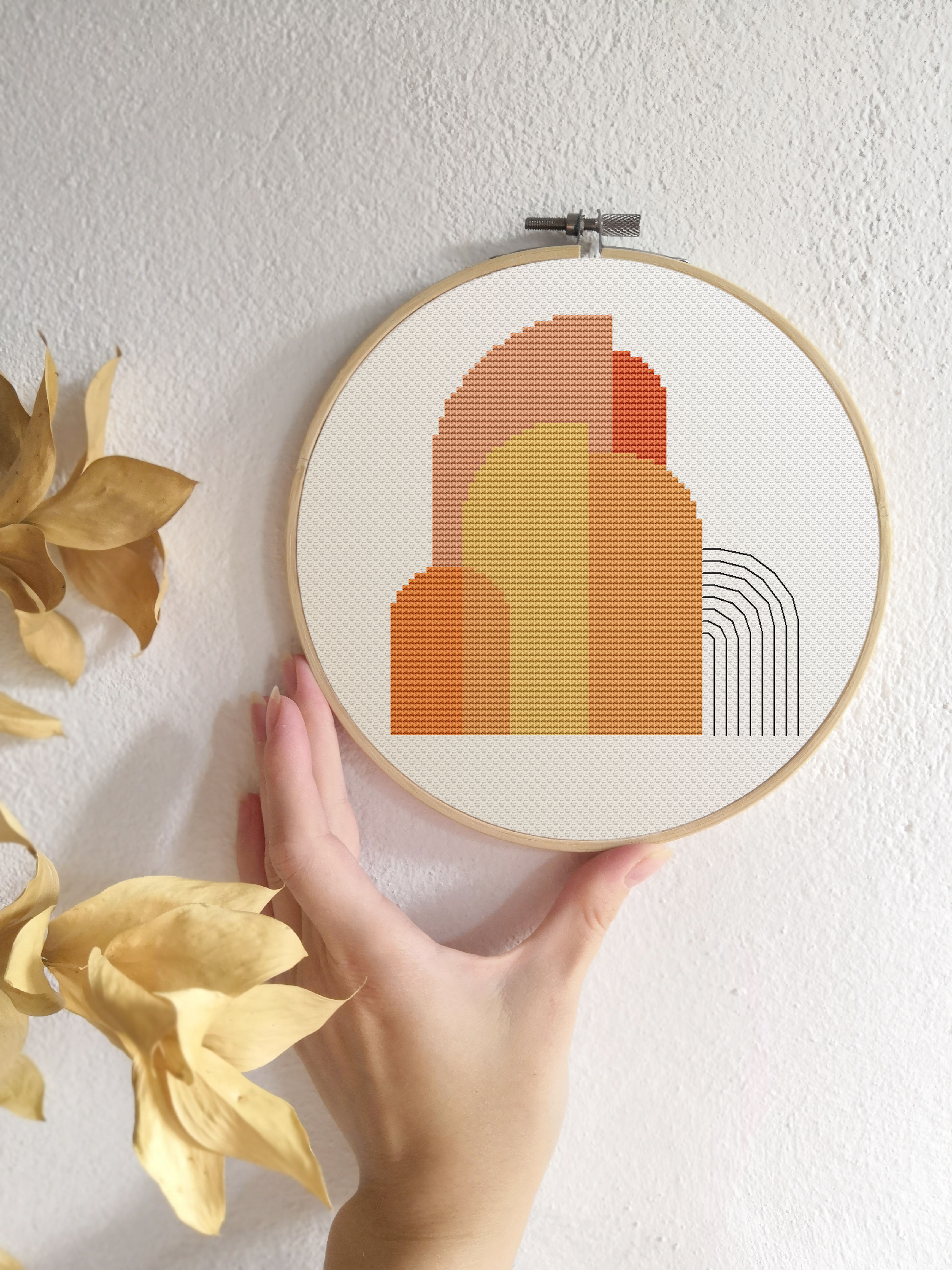 Modern cross stitch pattern Boho cross stitch PDF Geometric - Inspire ...