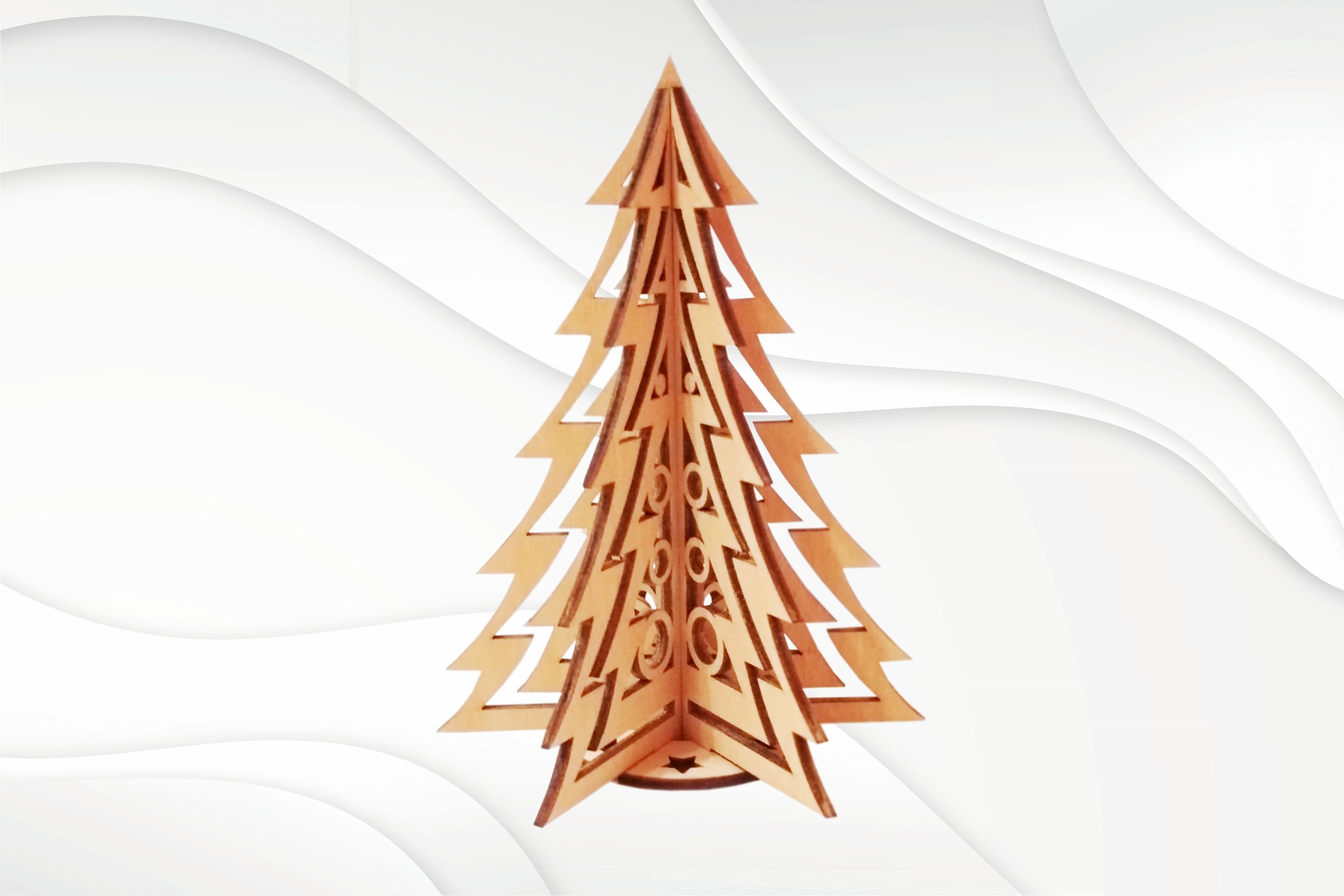 3D puzzle Christmas Tree, ready laser cut design. Laser file - Inspire ...
