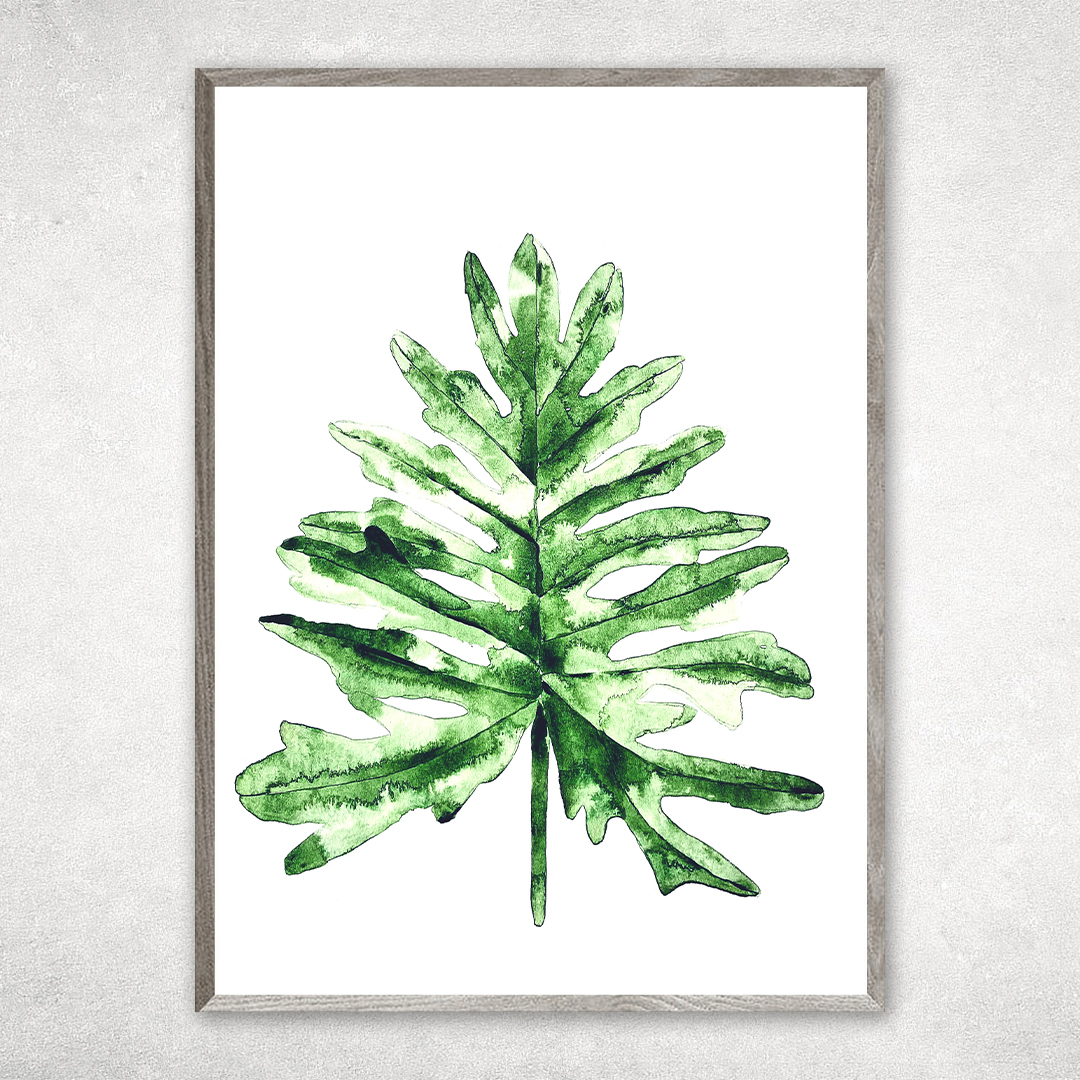 Monstera Leaves Art Print, Watercolor painting printable, Be - Inspire ...