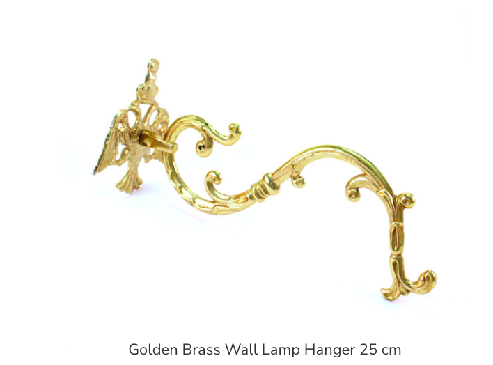 Golden Brass Wall Lamp Hanger 25 cm - Inspire Uplift