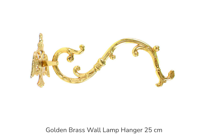 Golden Brass Wall Lamp Hanger 25 cm - Inspire Uplift