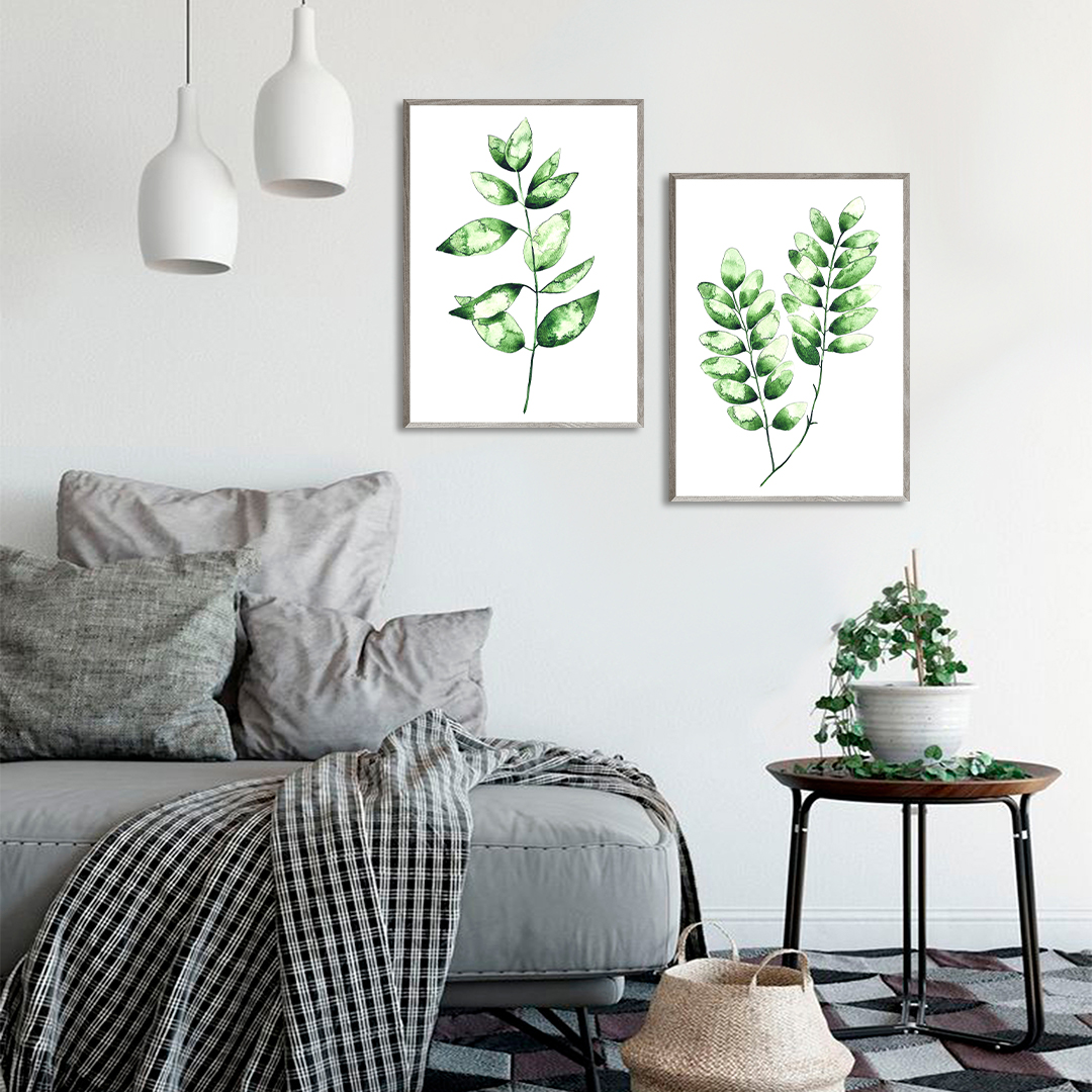 Set of 2 Botanical Prints, Bedroom wall decor, Botanical Pr - Inspire ...