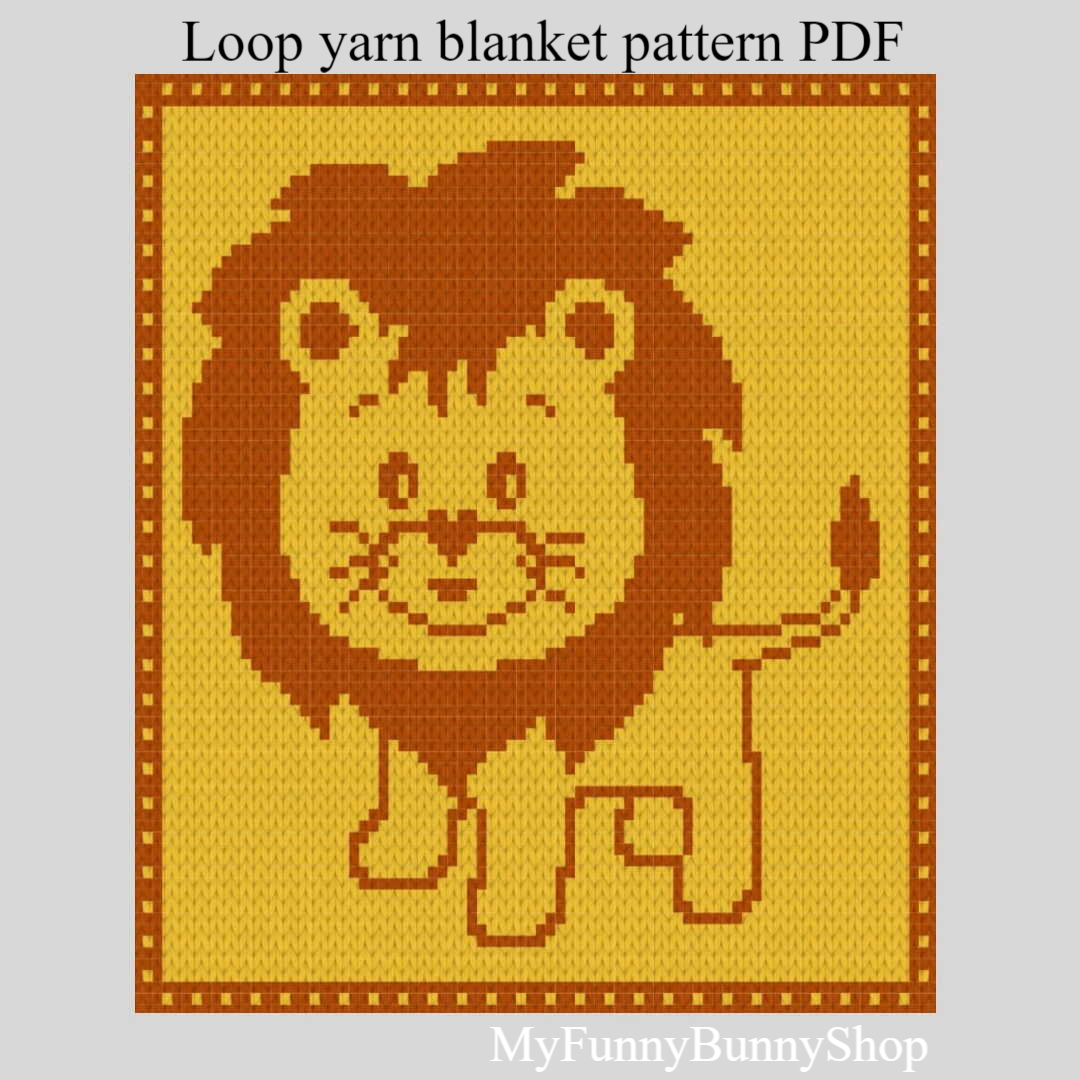 Loop yarn Baby Lion blanket pattern PDF | Inspire Uplift
