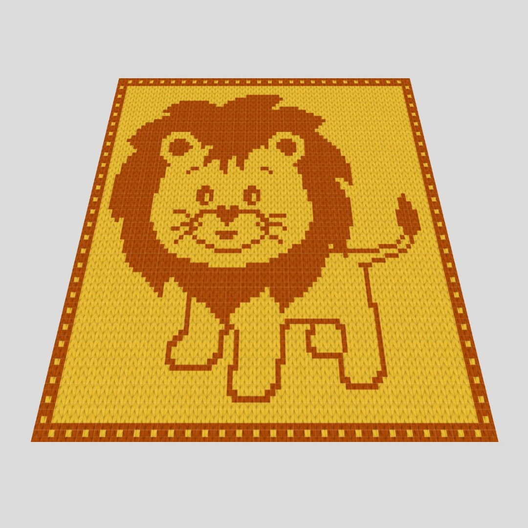 Loop yarn Baby Lion blanket pattern PDF - Inspire Uplift