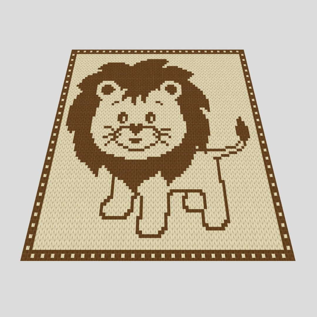 Loop yarn Baby Lion blanket pattern PDF - Inspire Uplift