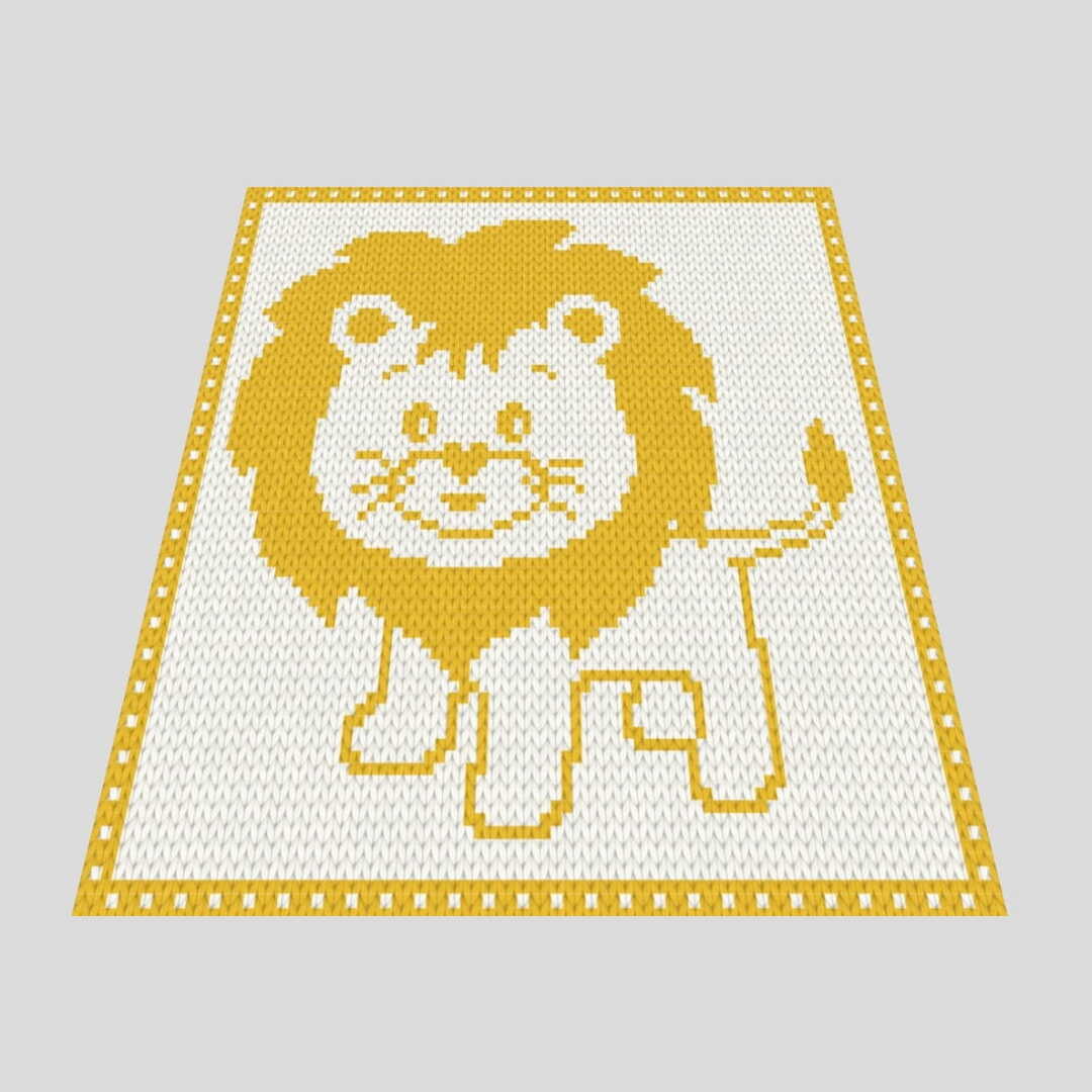 Loop yarn Baby Lion blanket pattern PDF - Inspire Uplift