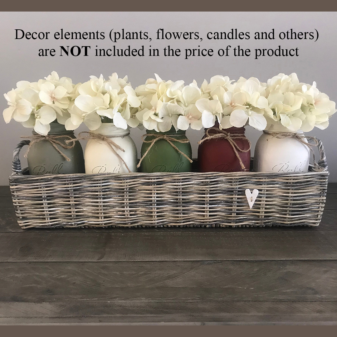 White extra long basket for shelf Rectangular wicker basket - Inspire ...