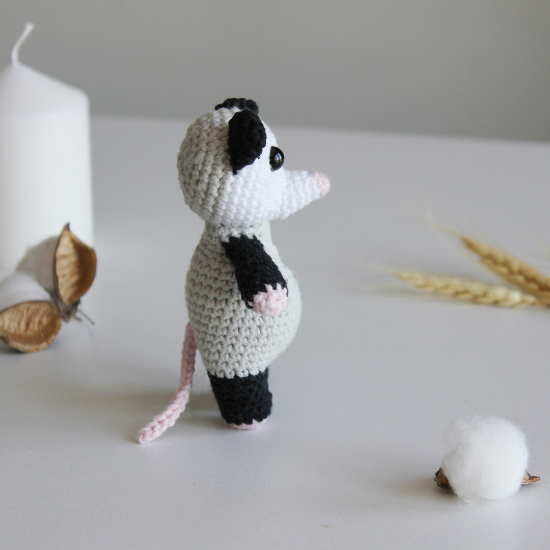 Crochet opossum pattern PDF, amigurumi animals tutorial, tin - Inspire ...