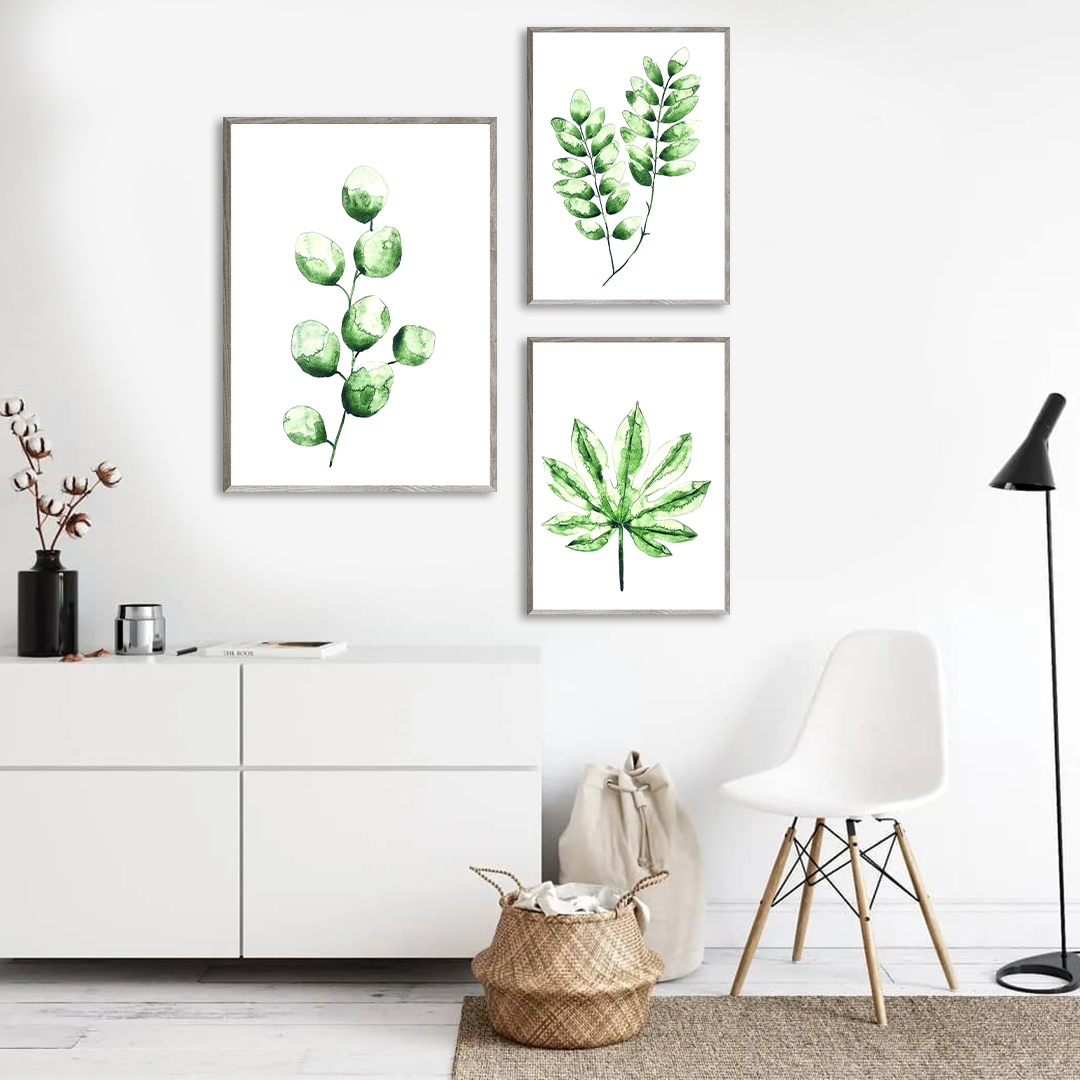 Set of 6 Botanical Print Set, Plant Posters, Greenery Prints - Inspire ...