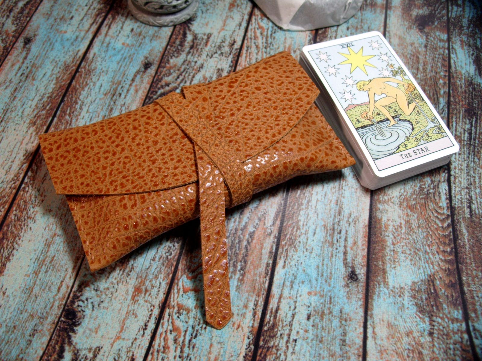 Medium Tarot Leather Case, Tarot Card Bag, Leather Tarot Car | Inspire ...