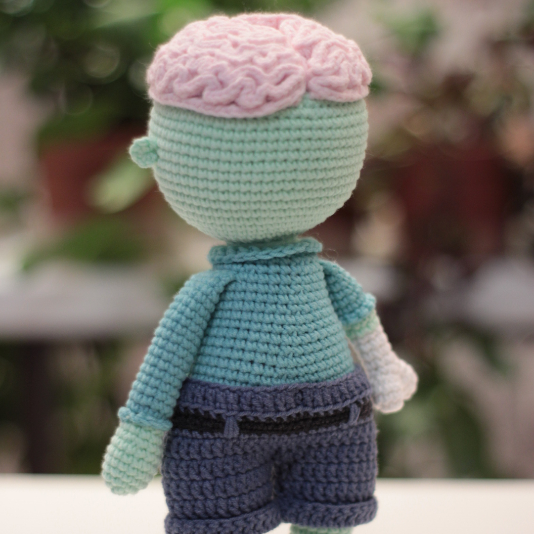 Amigurumi zombie doll, crochet toy, Halloween gift - Inspire Uplift