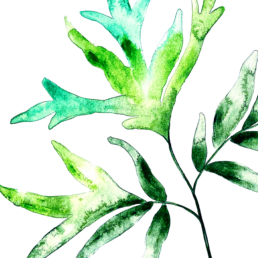 Abstract leaves painting, Watercolor painting printable, Bot - Inspire ...