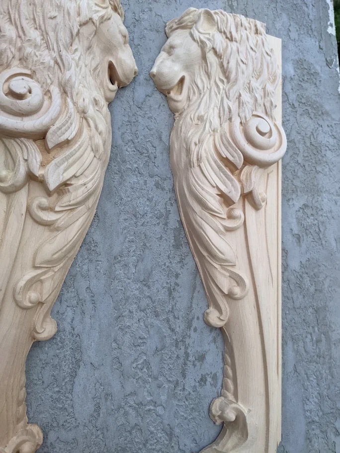 Large Lion Corbel, Wooden Corbel, Rustic Corbel, Fireplace S - Inspire ...