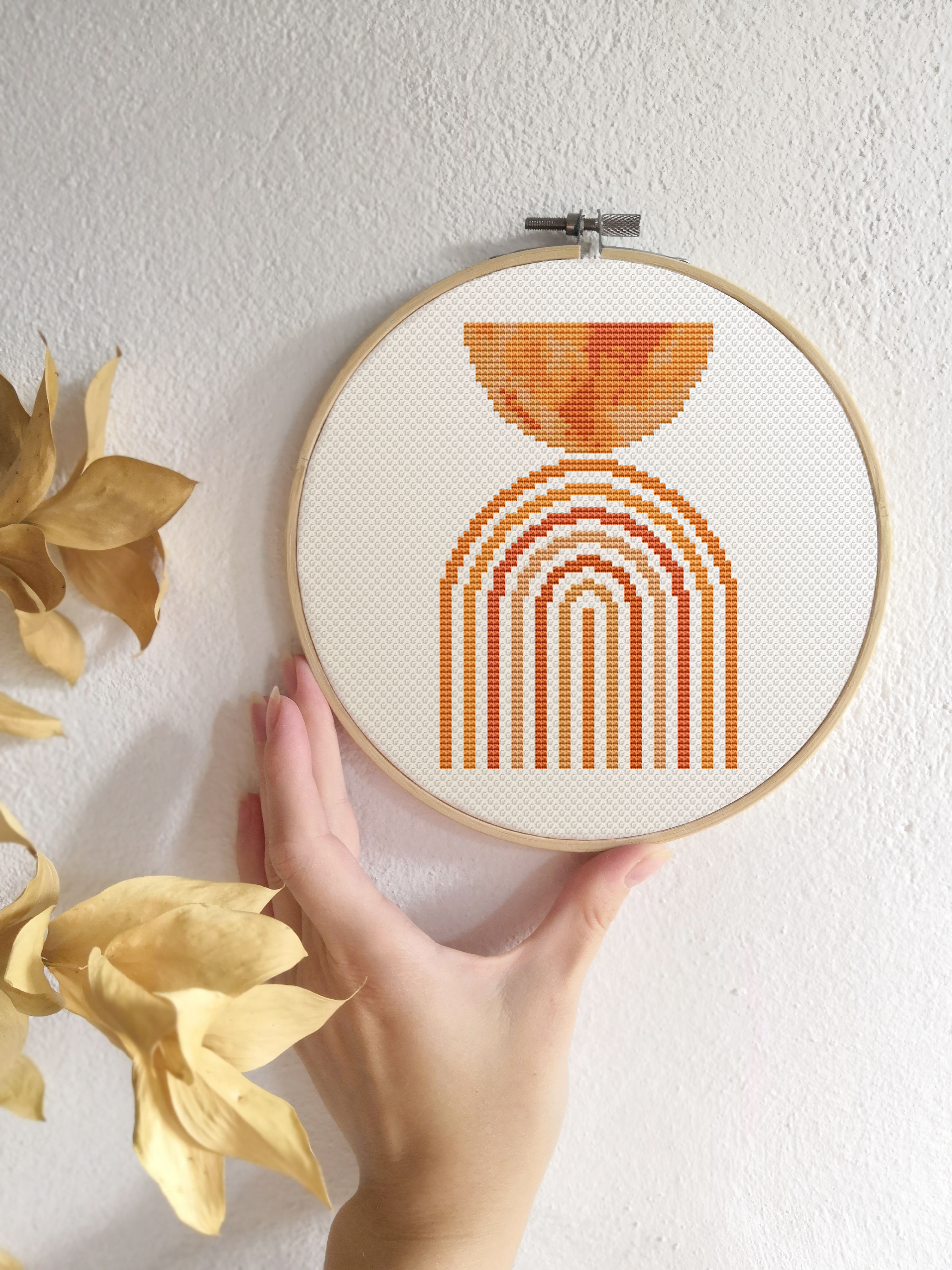 Mid century modern art cross stitch pattern Modern cross sti - Inspire ...