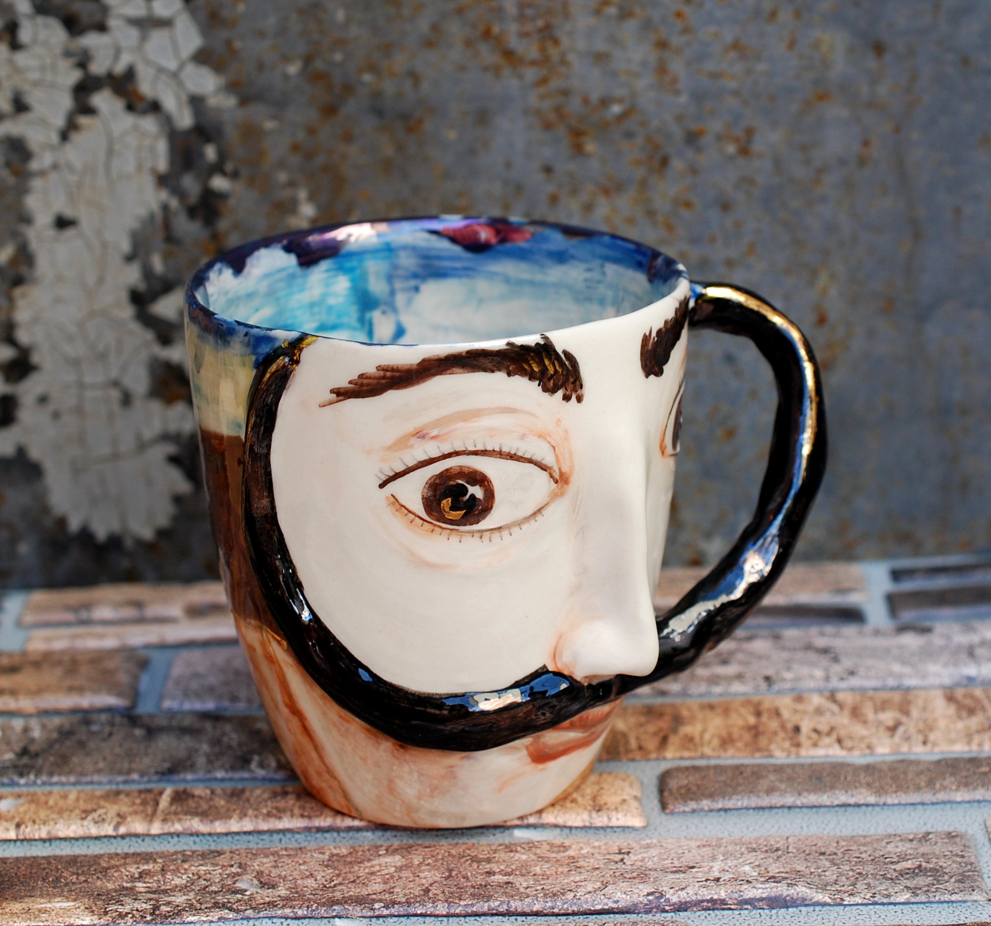 Handmade porcelain mug Surrealism Salvador Dali Artist portr - Inspire ...