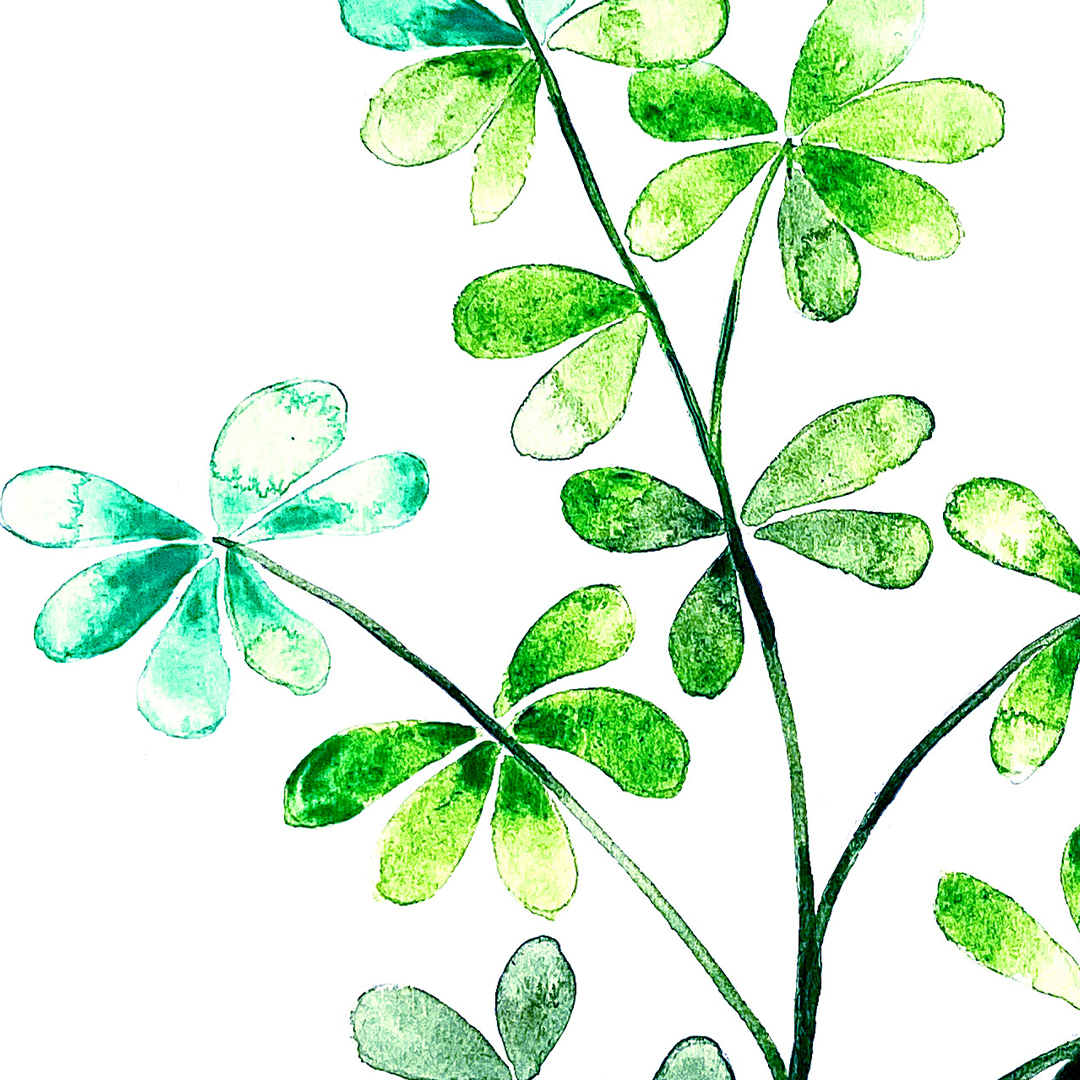 Abstract leaves painting, Watercolor painting printable, Gre - Inspire ...