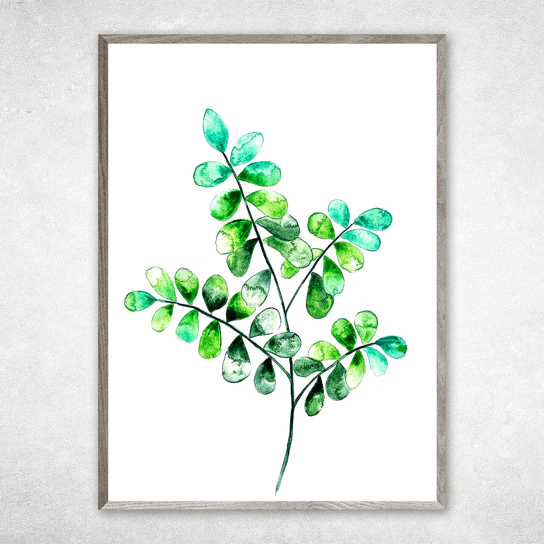 Watercolor Leaf Print, Watercolor painting poster, Abstract - Inspire ...