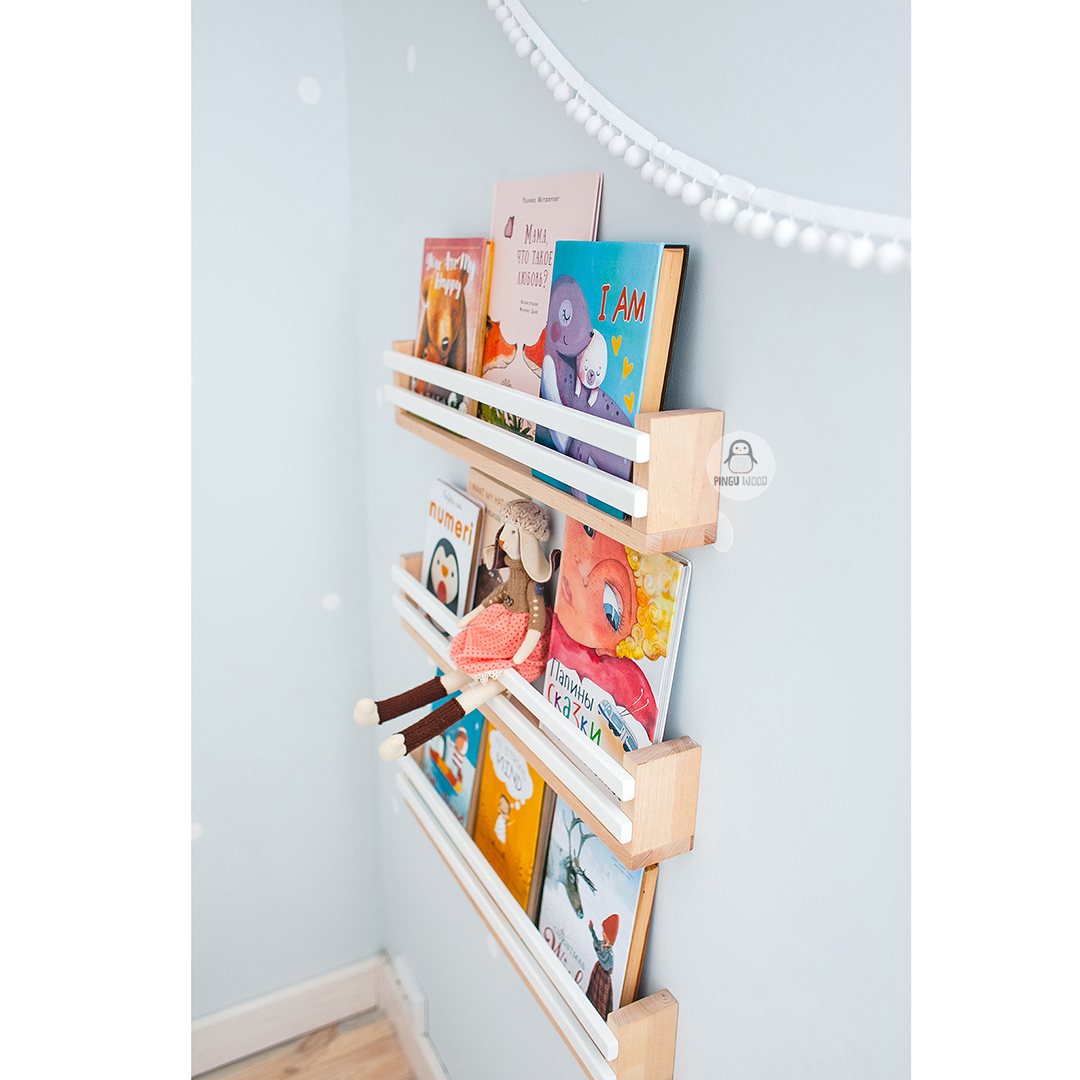 One Kids Book Wall Shelf, Floating Nursery Bookshelf, Shelf - Inspire ...