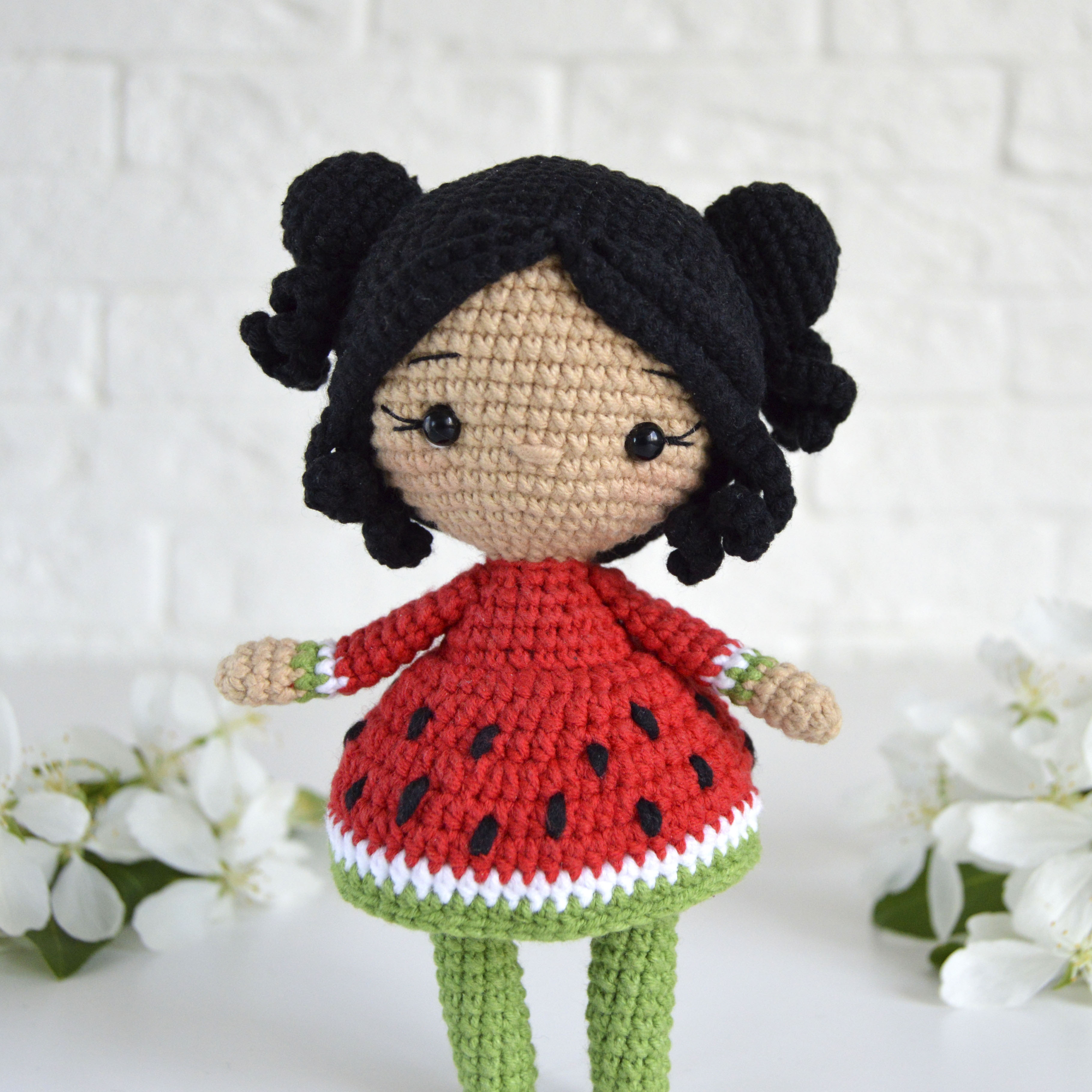DIY PDF crochet amigurumi pattern Watermelon Doll - Inspire Uplift