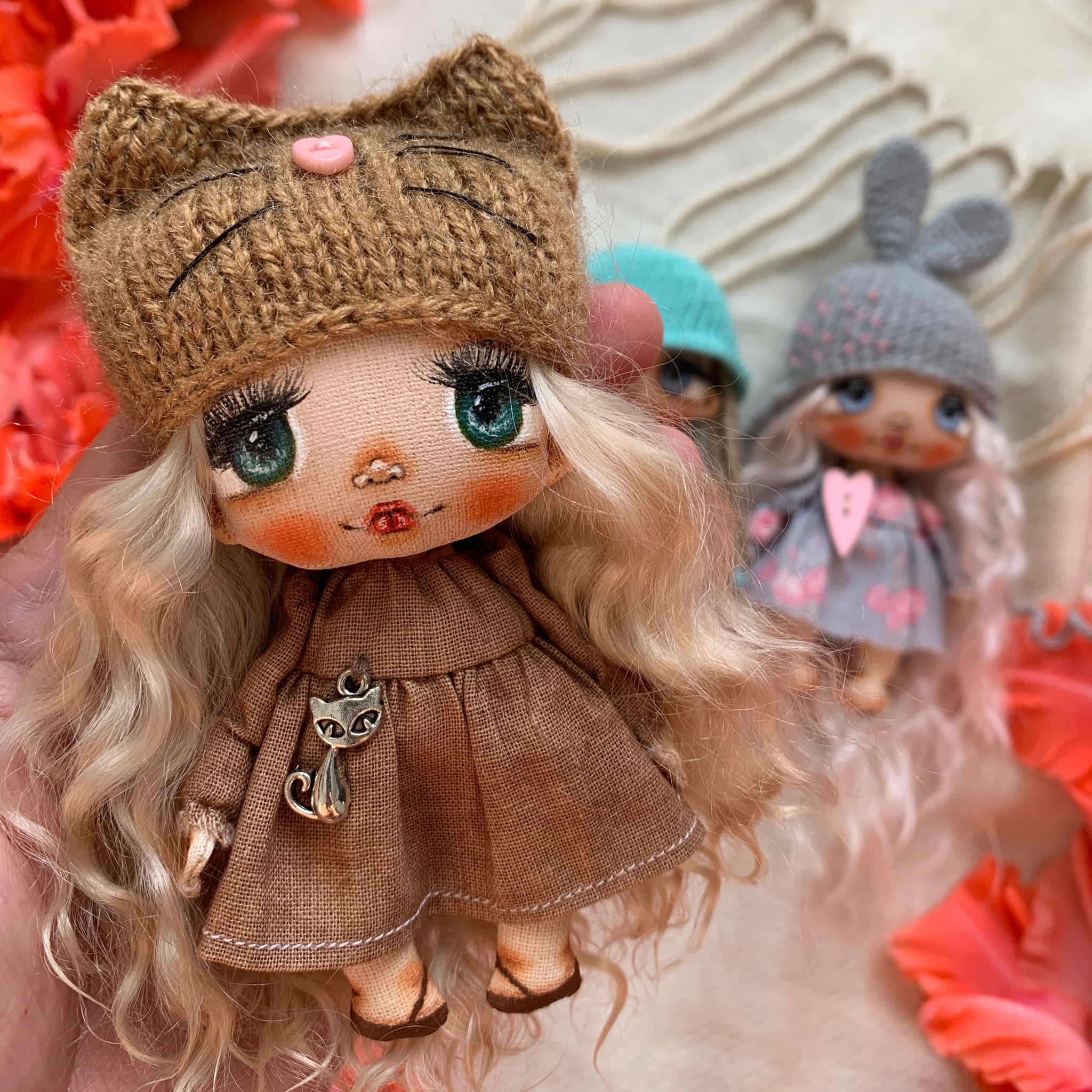 Kitty doll Personalised textile doll Mini art doll Custom Ra - Inspire ...