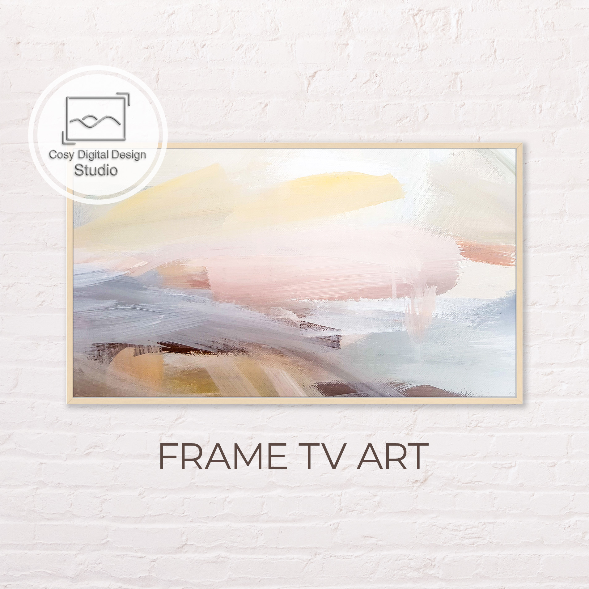 Samsung Frame TV Art | 4k Abstract Multicolored Neutral Pink | Inspire ...