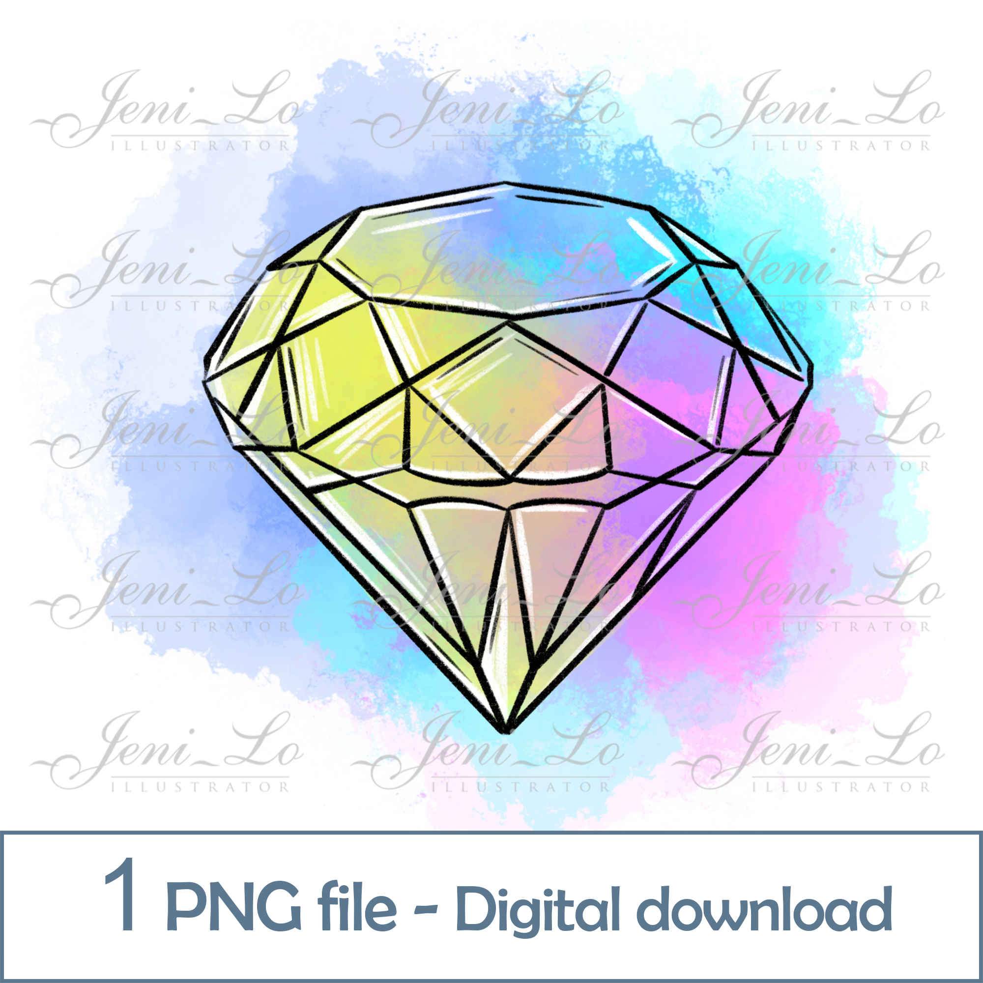 Rainbow Diamond 1 PNG file Rainbow Clipart Bright colors Sub | Inspire ...