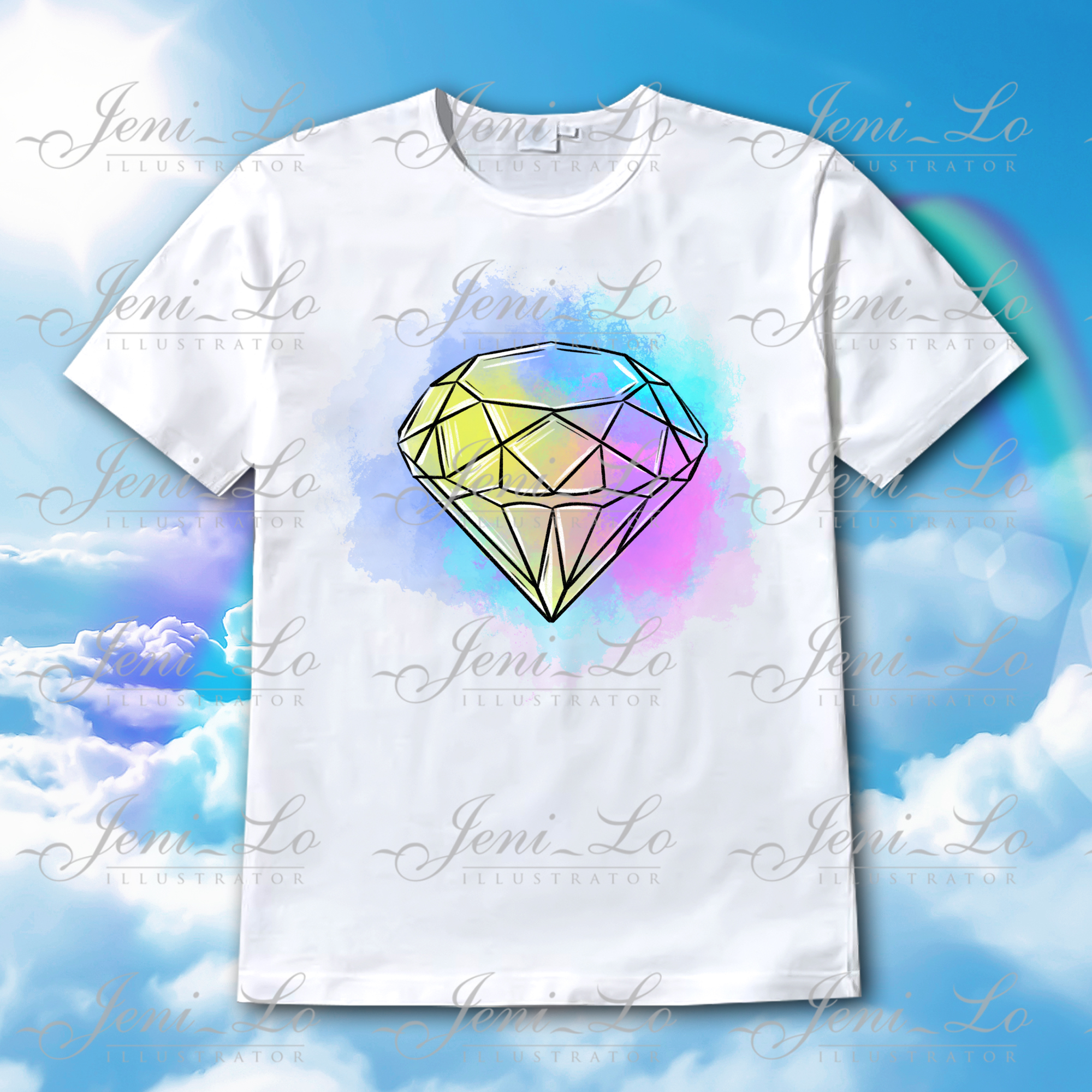 Rainbow Diamond 1 PNG file Rainbow Clipart Bright colors Sub - Inspire ...