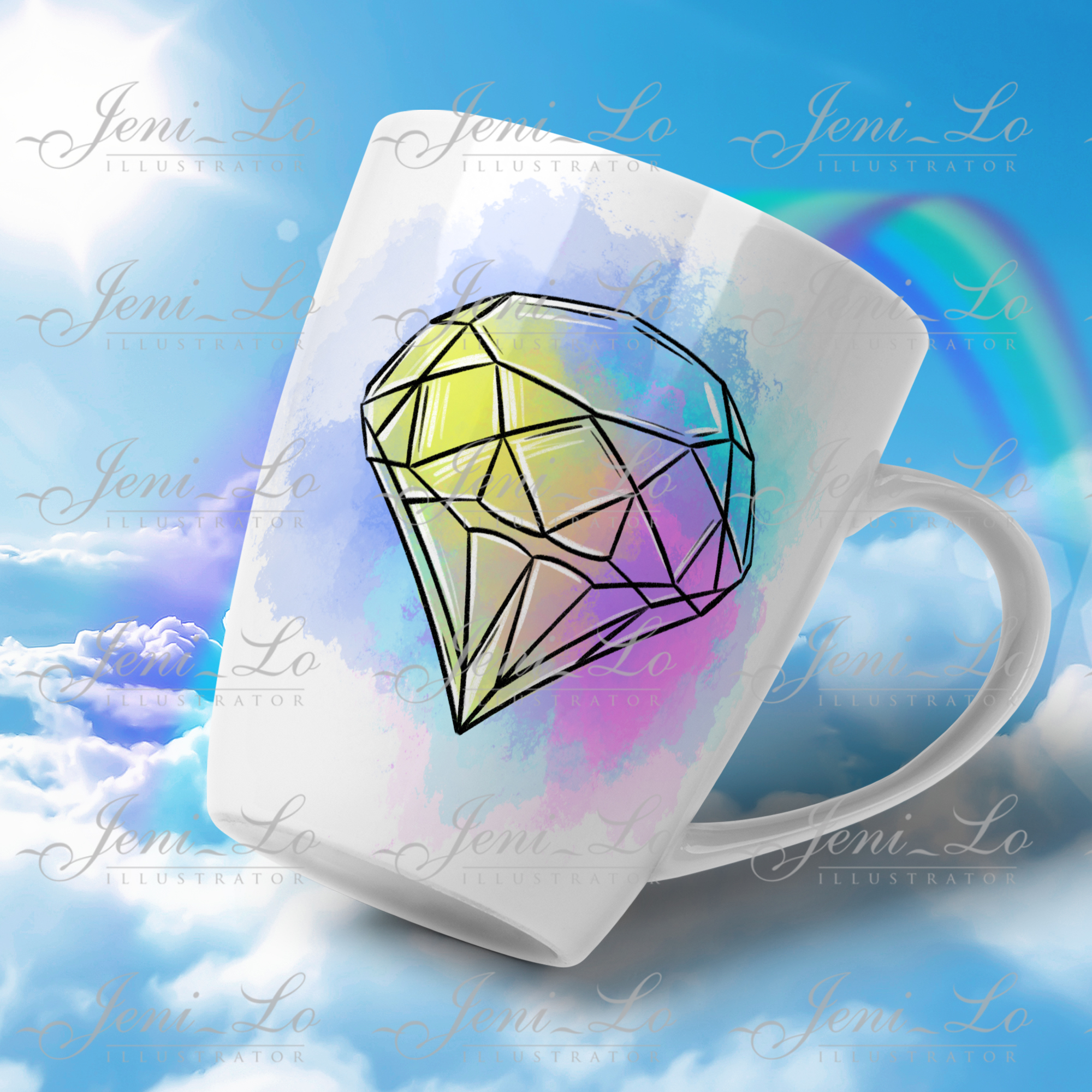 Rainbow Diamond 1 PNG file Rainbow Clipart Bright colors Sub - Inspire ...