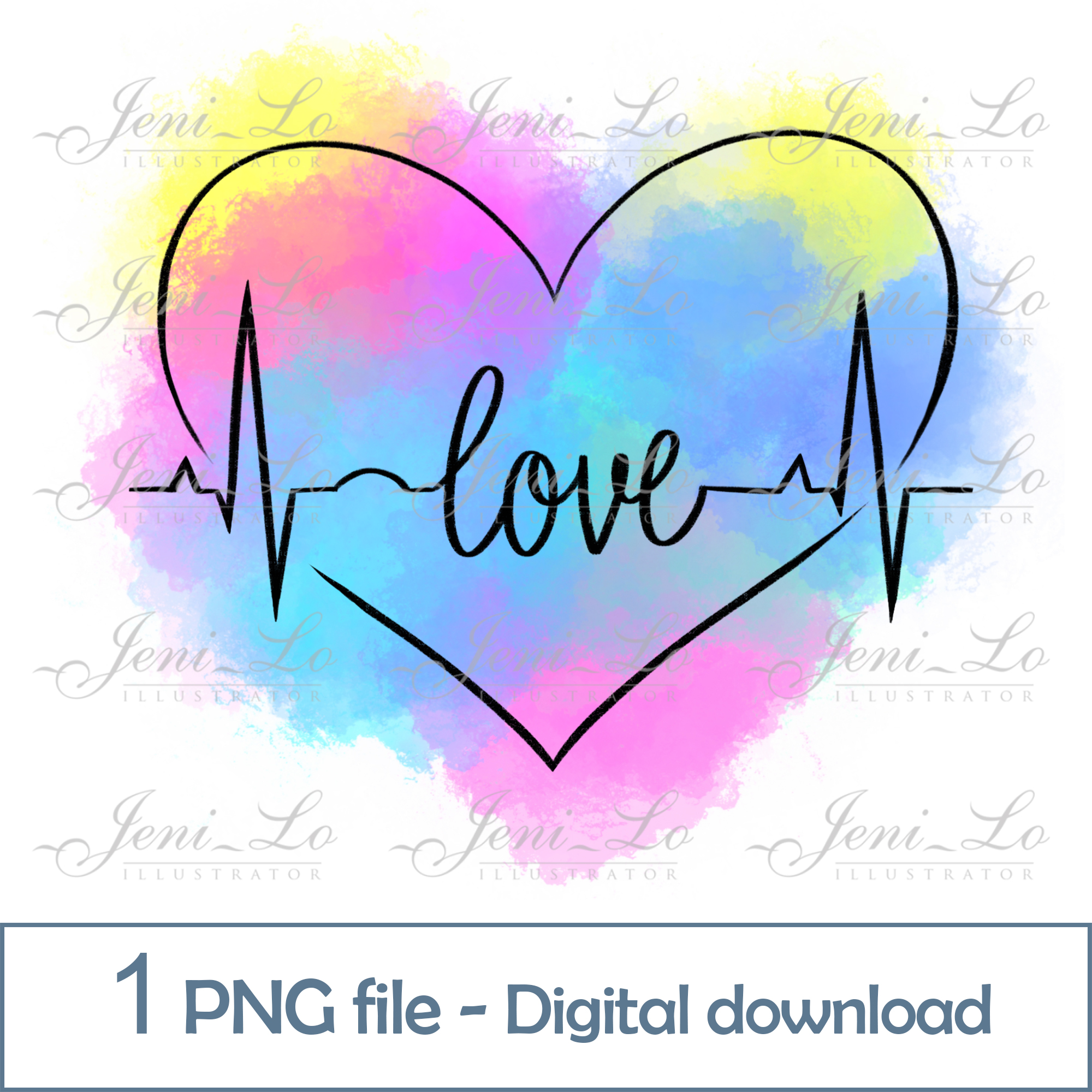 Rainbow Pulse of Love 1 PNG file rainbow hear Clipart Bright | Inspire ...