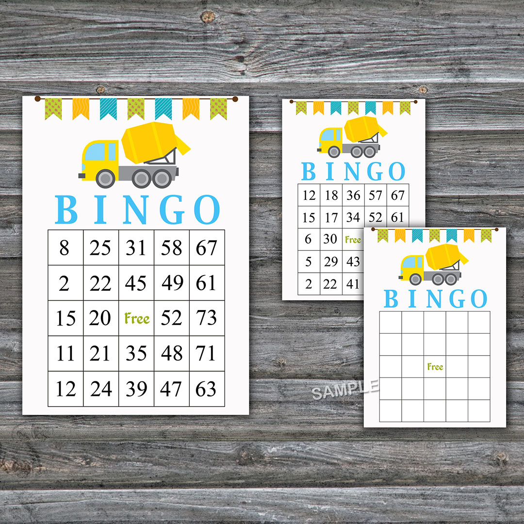 Concrete mixer bingo cards,Construction bingo game,Concrete | Inspire ...